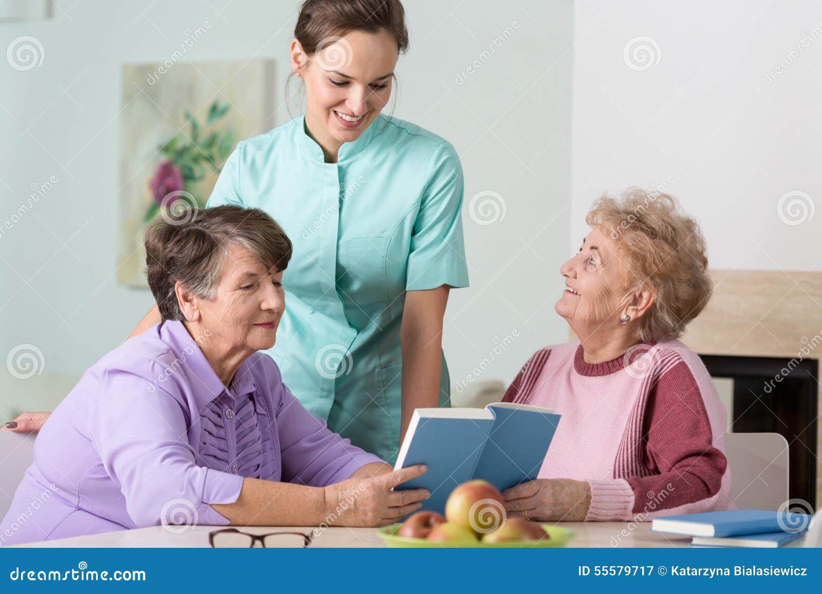 Reading the book stock image. Image of patient, family - 55579717