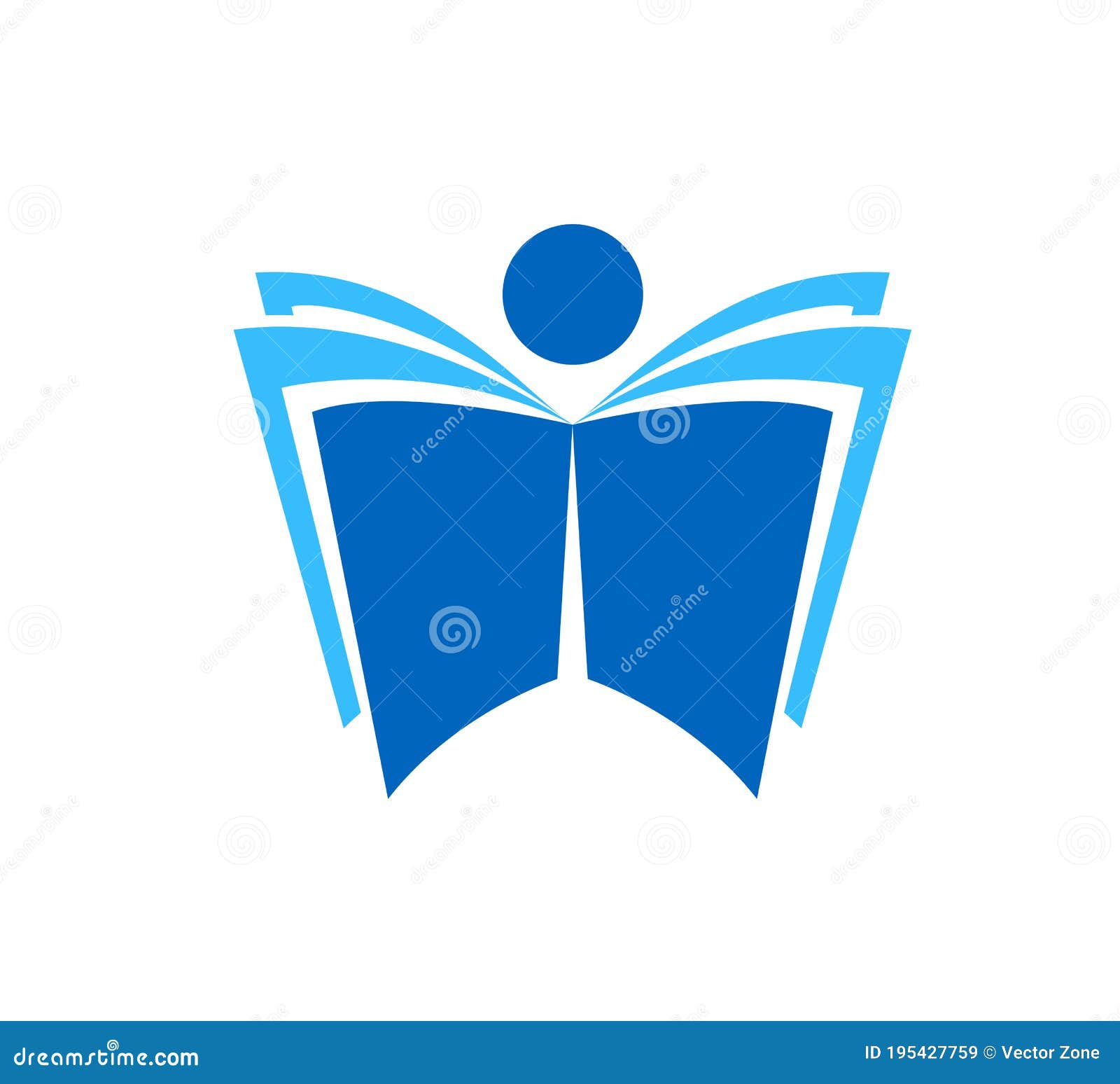 Reading book vector. stock vector. Illustration of white - 195427759