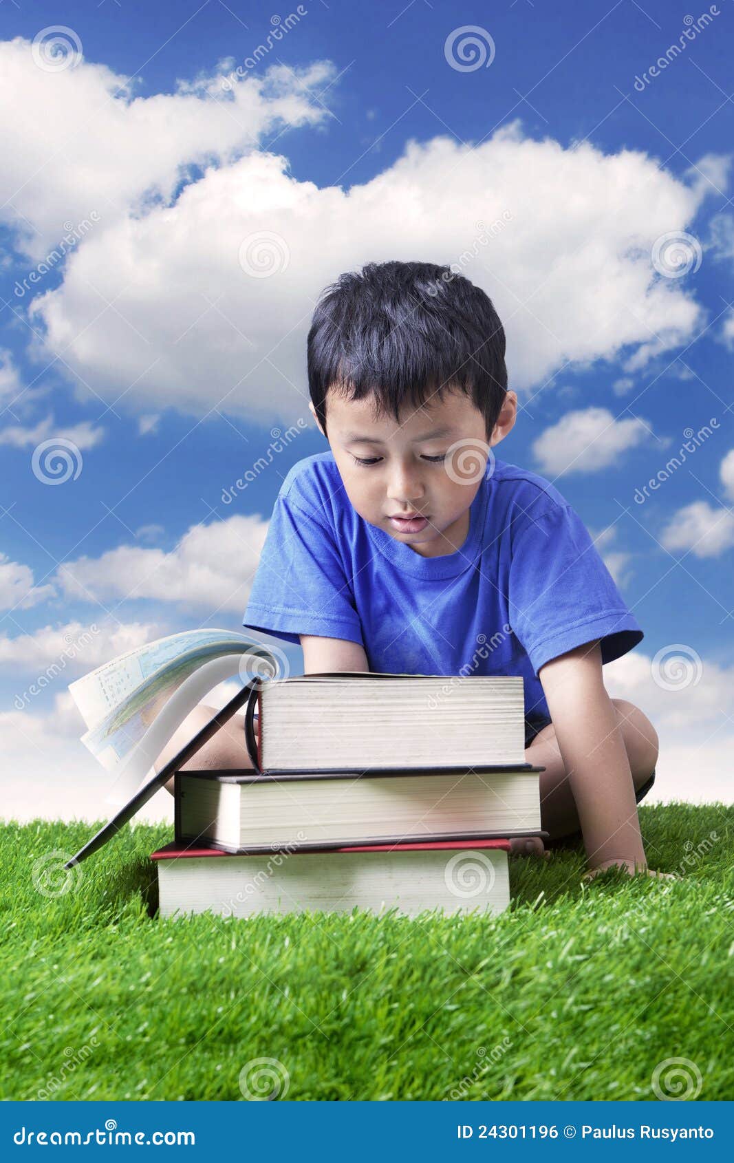 Reading books outdoor stock photo. Image of indonesian - 24301196