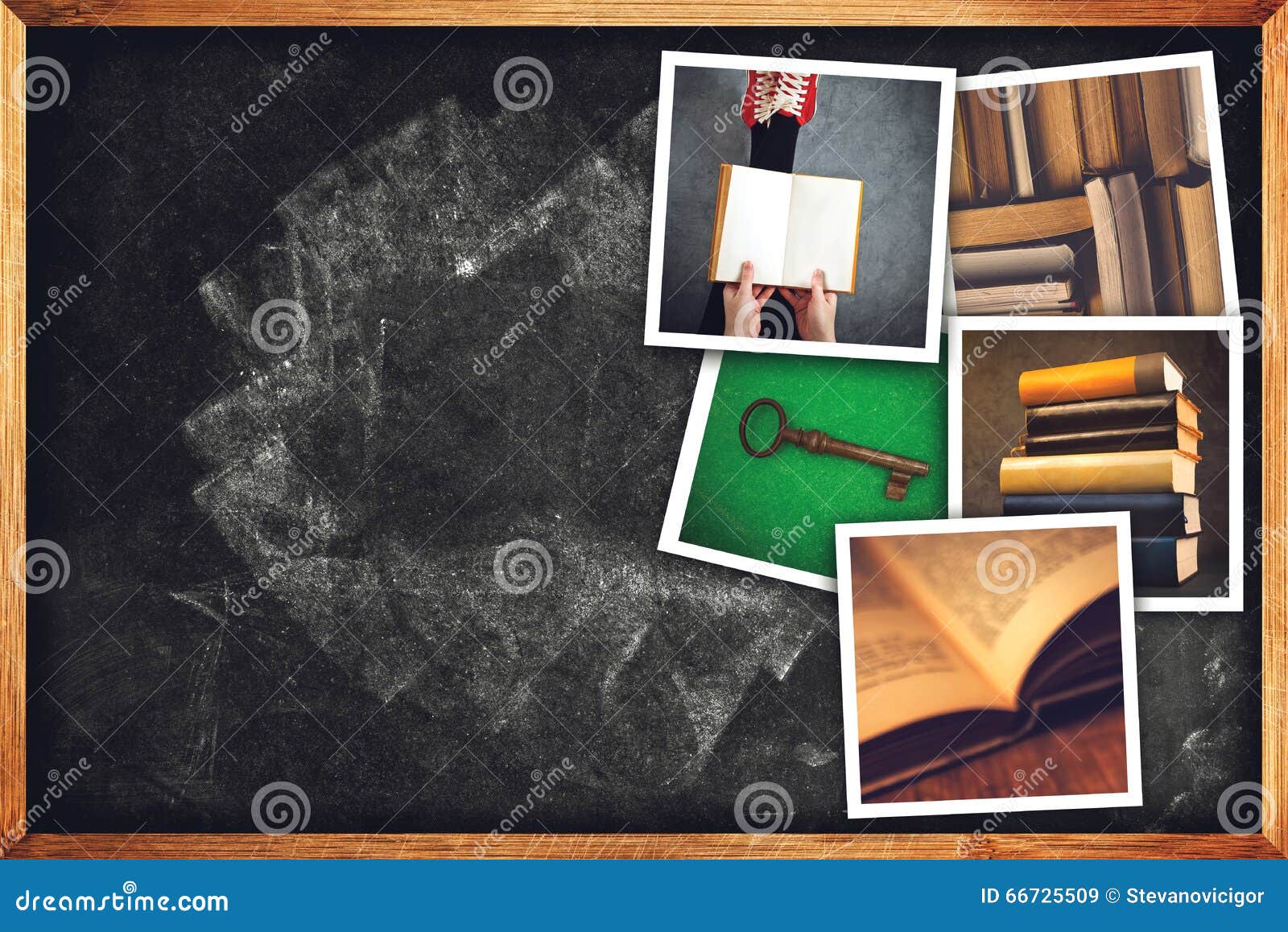 Reading Books Photo Collage Stock Image - Image of retro, school: 66725509
