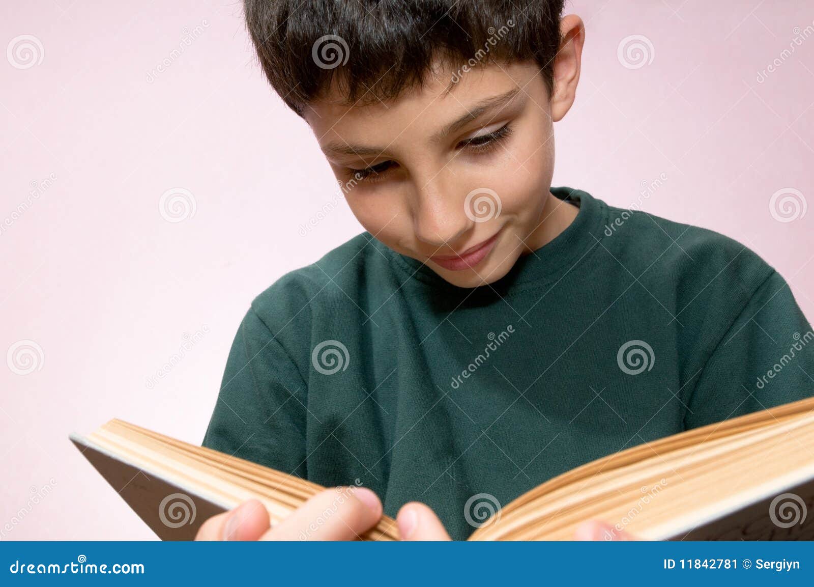 Reading boy with a book stock image. Image of pensive - 11842781