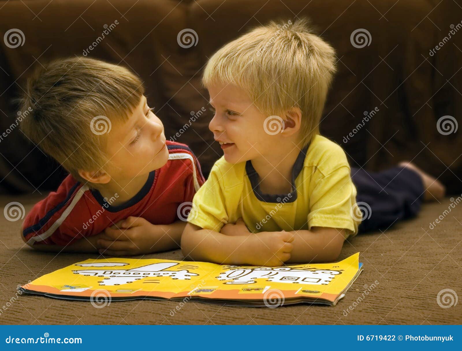 Reading brothers. stock photo. Image of family, school - 6719422