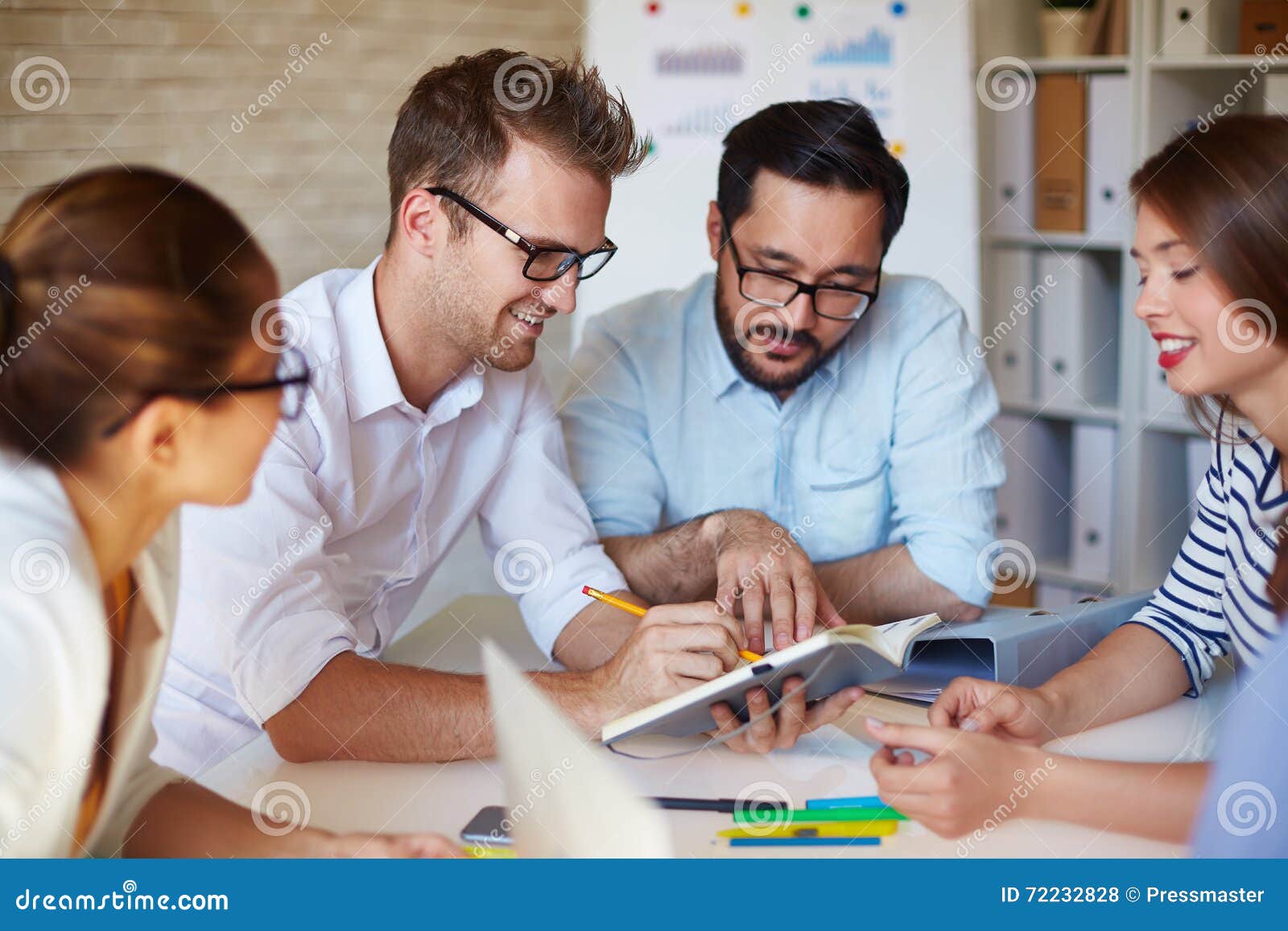 Reading business plan stock photo. Image of adult, people - 72232828