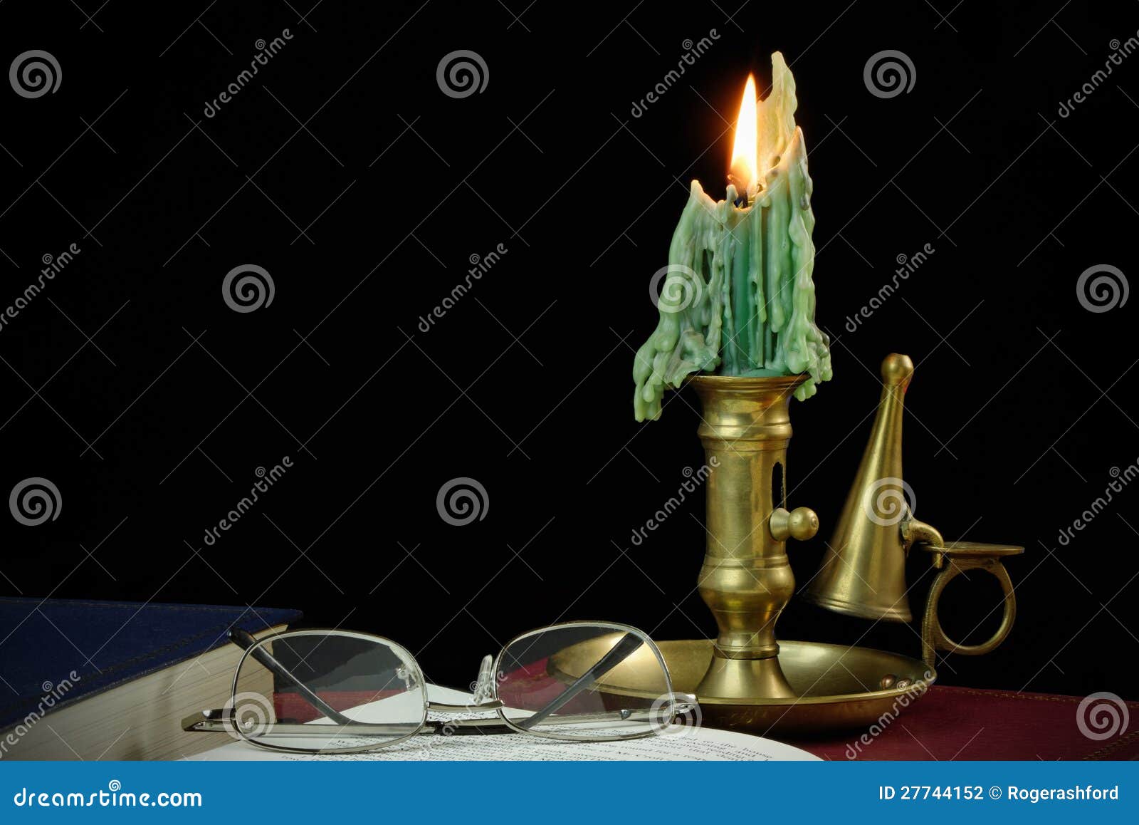 Reading by candle light stock photo. Image of print, novel - 27744152