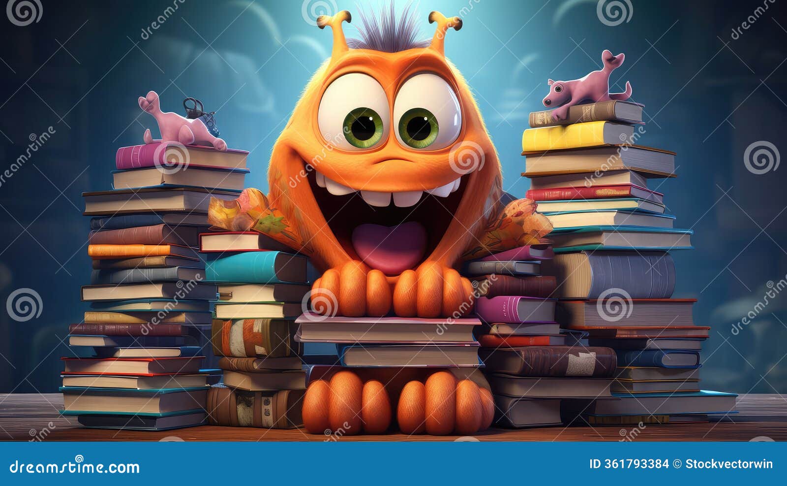 Cartoon Stack Different Color Books. Vector | CartoonDealer.com #298965528