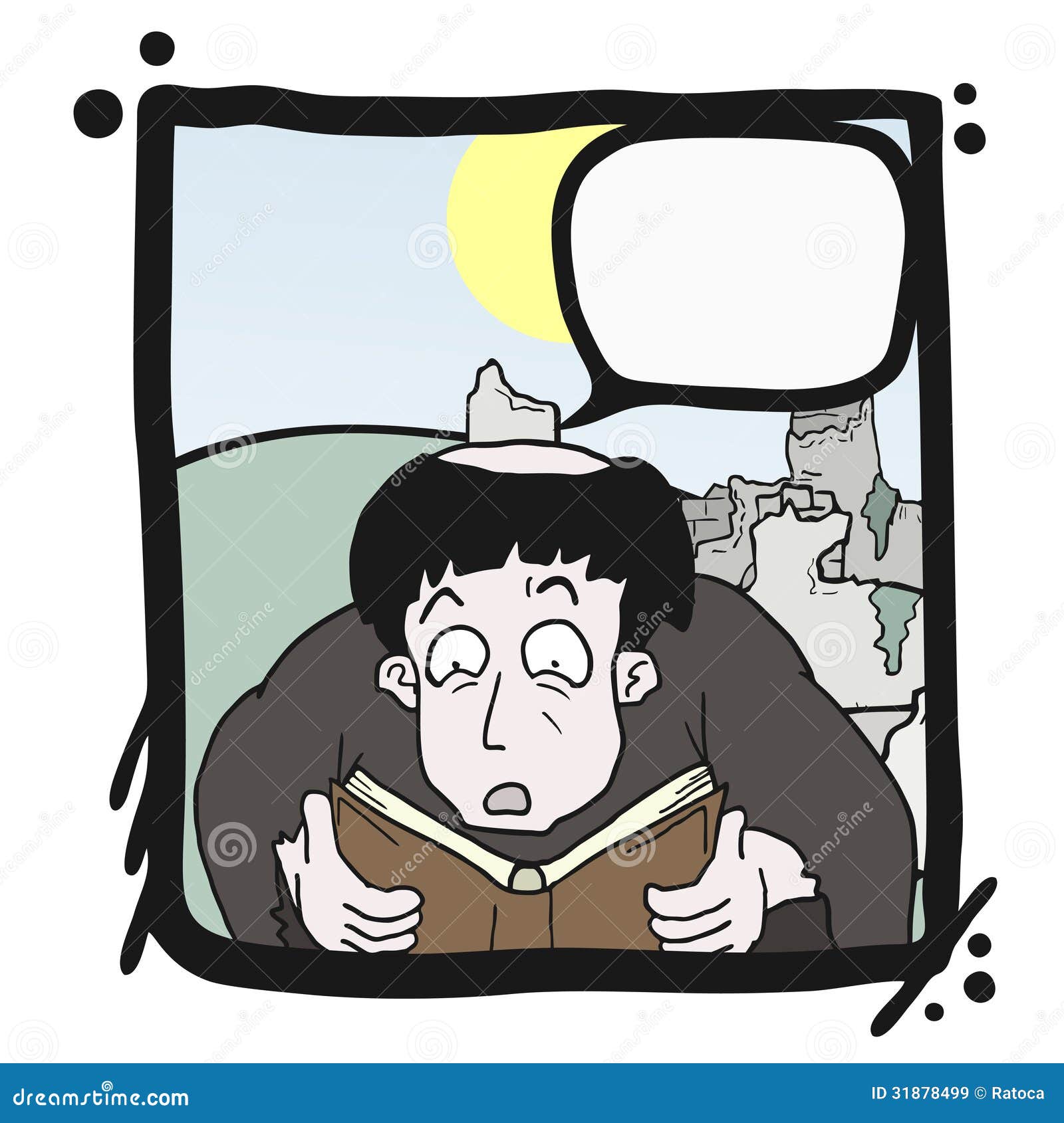 Reading comic stock vector. Illustration of composition - 31878499