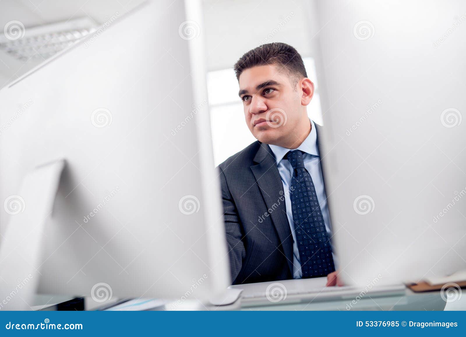 Reading on computer screen stock image. Image of serious - 53376985