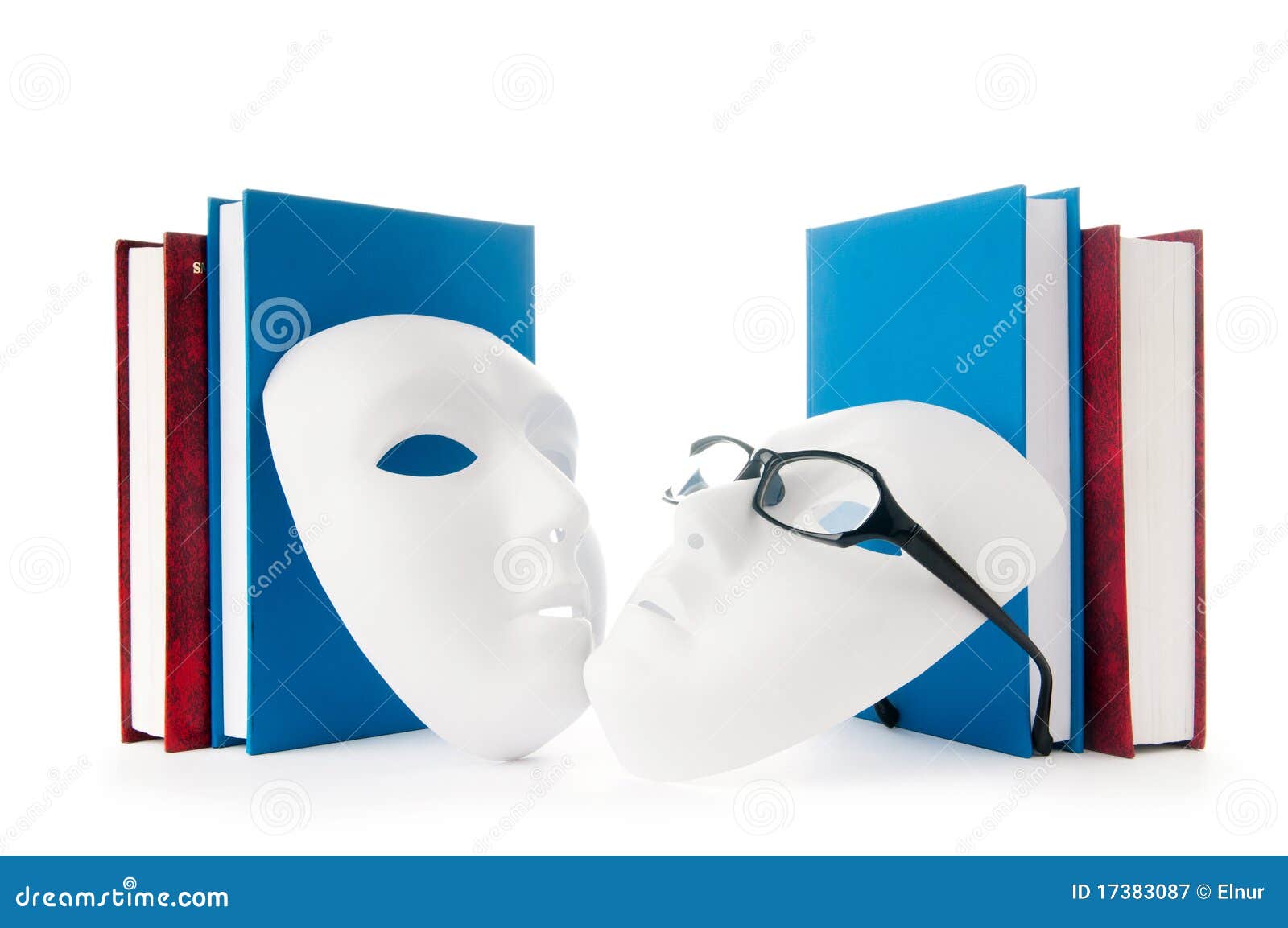 Reading Concept with Masks, Books Stock Image - Image of learning ...