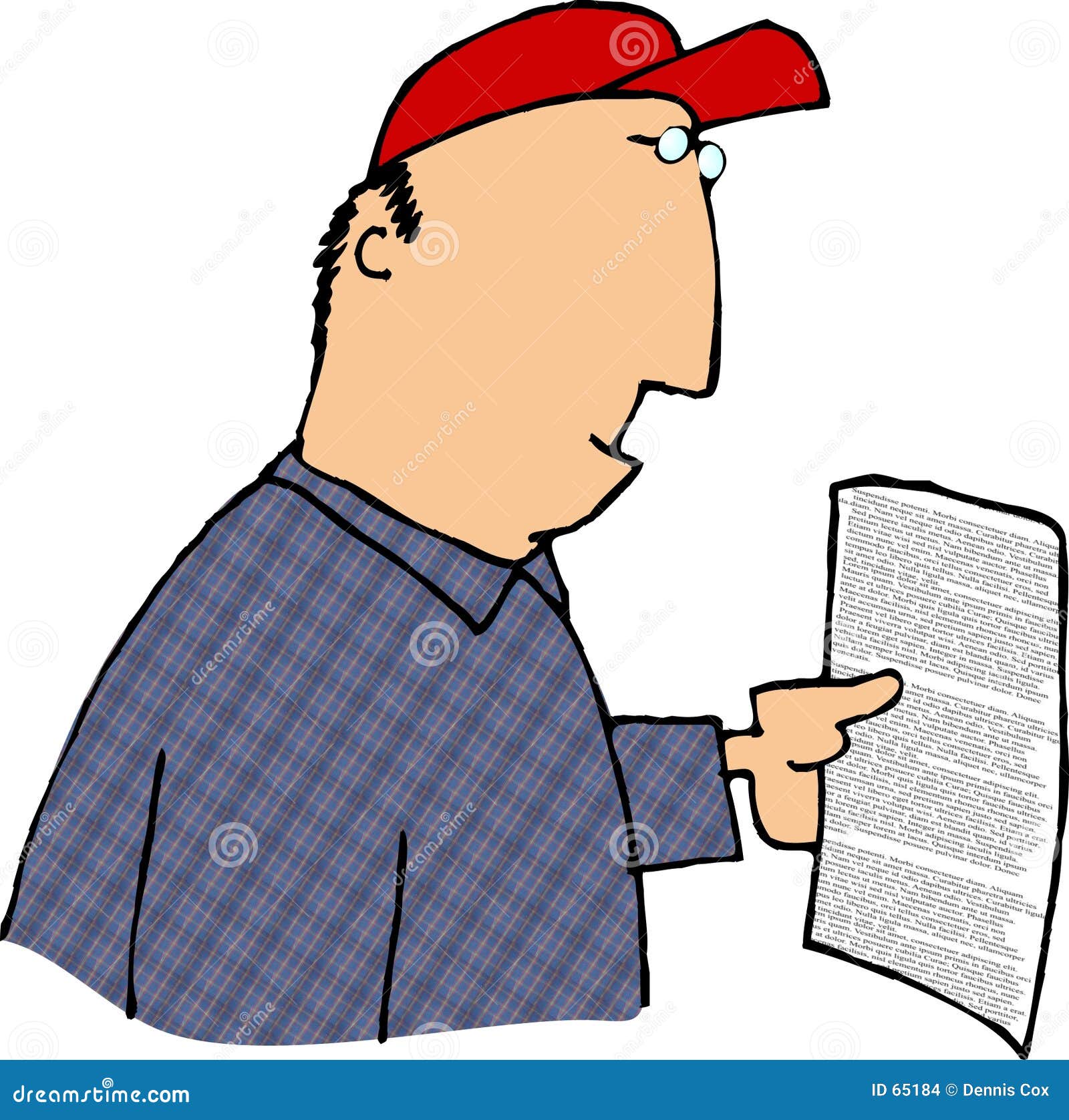 Reading a contract stock illustration. Illustration of contract - 65184