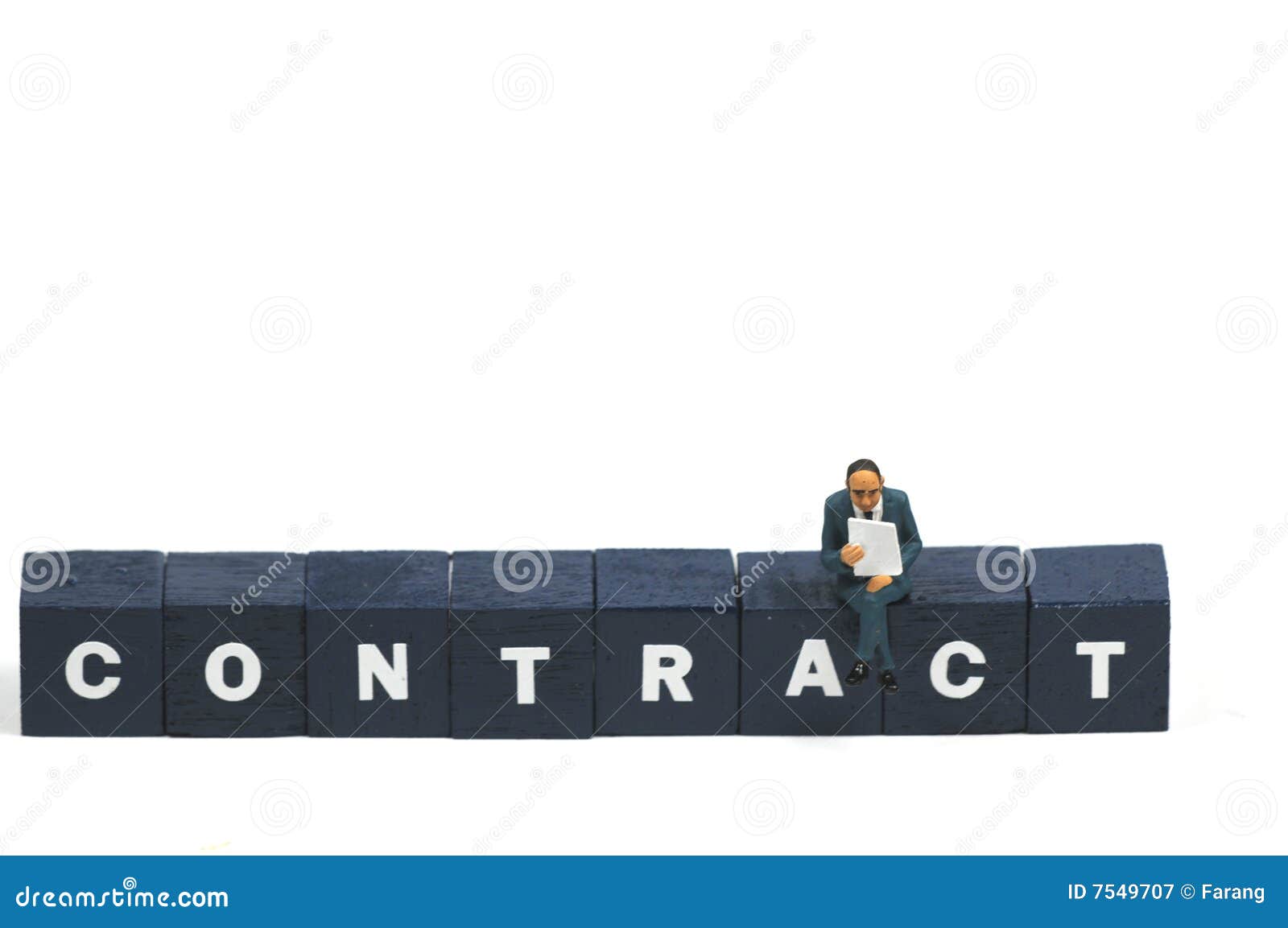Reading a contract stock image. Image of financial, work - 7549707