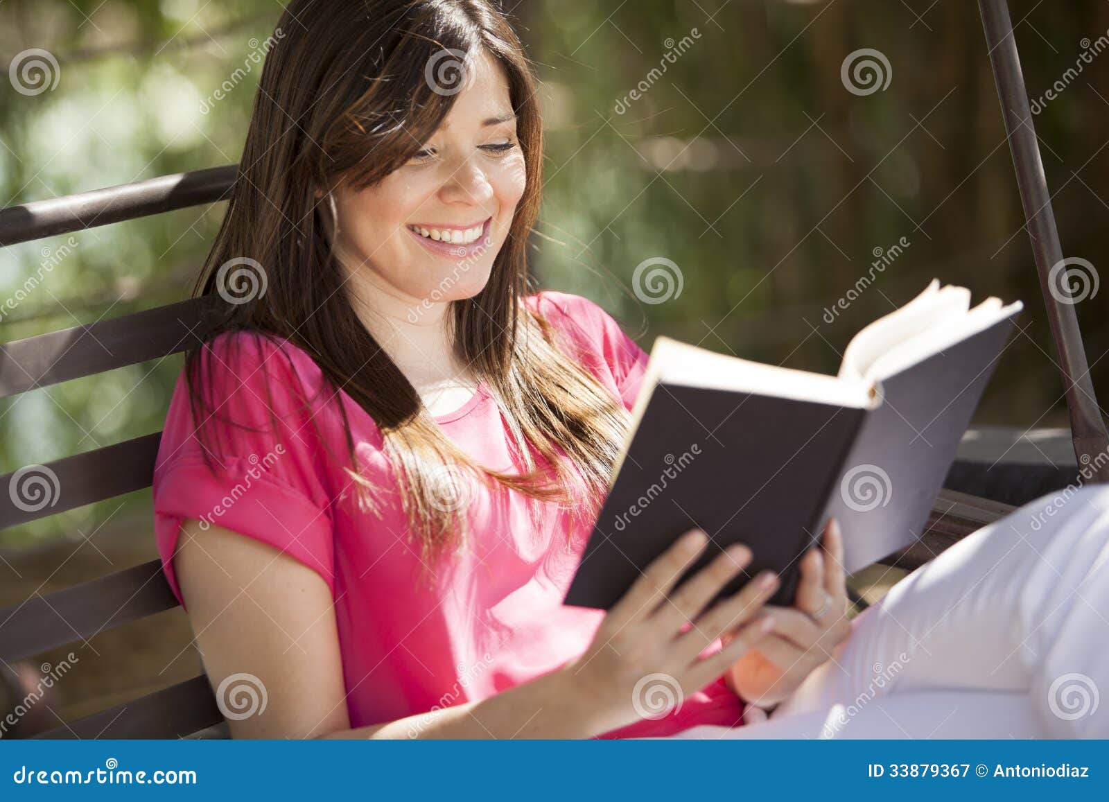 Reading is cool stock image. Image of girl, novel, pretty - 33879367