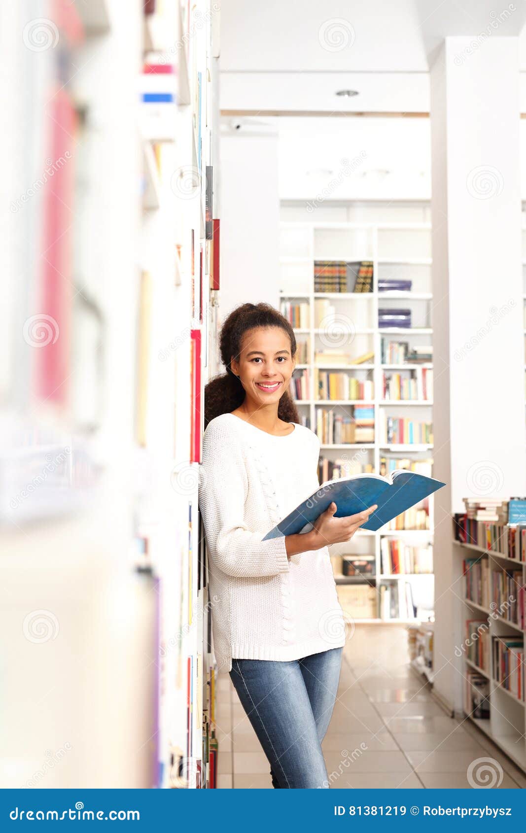 Reading is cool. stock image. Image of girl, student - 81381219