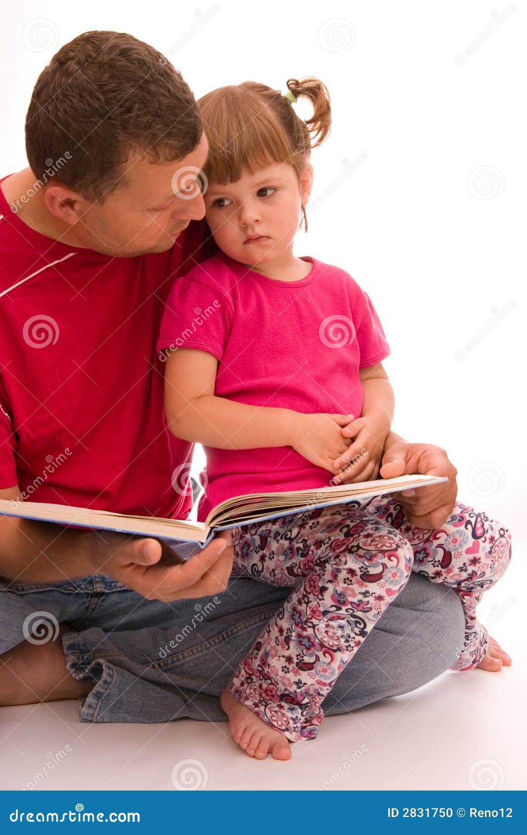 Reading with dad stock photo. Image of read, fairy, fathers - 2831750