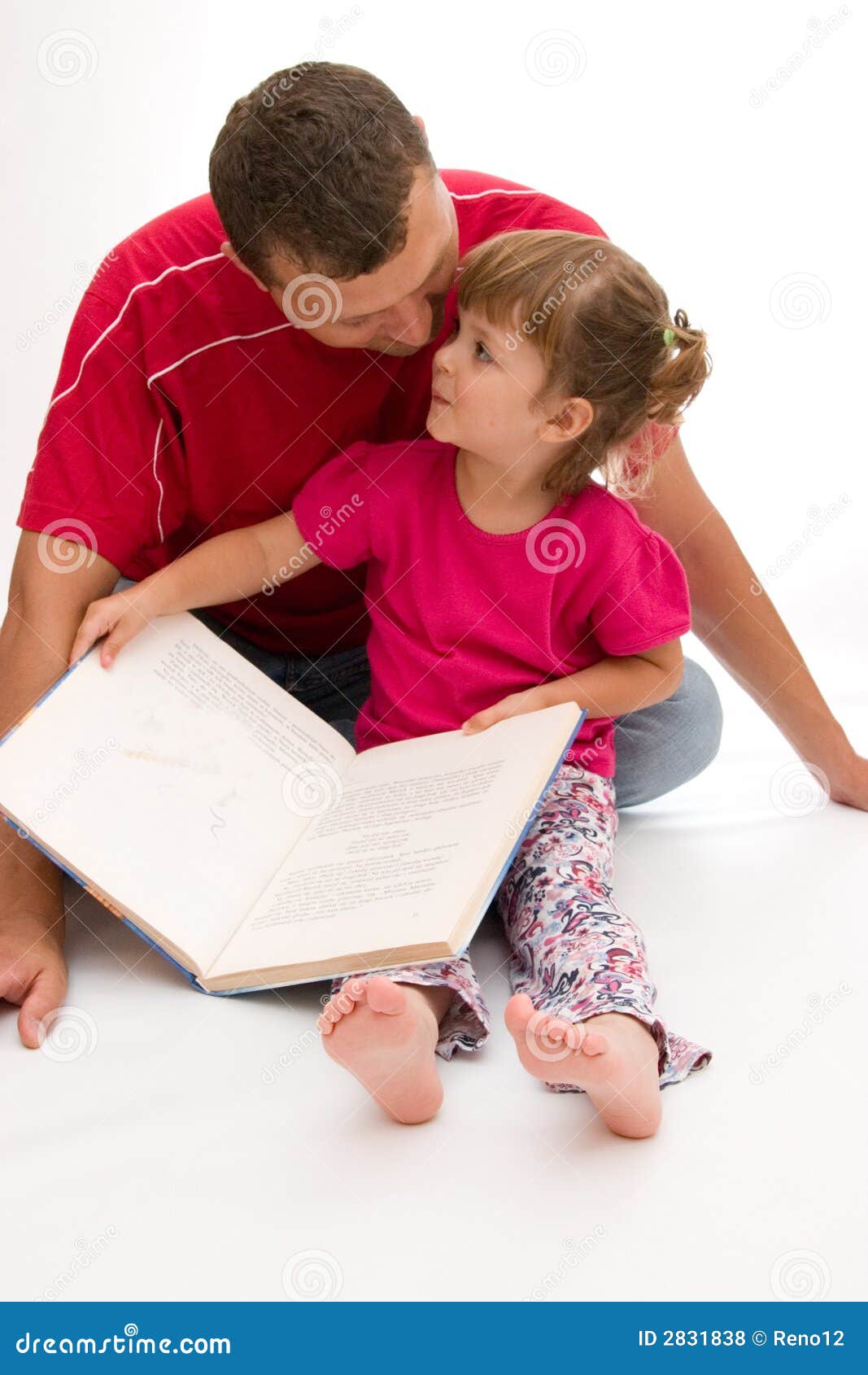 Reading with dad stock photo. Image of children, books - 2831838