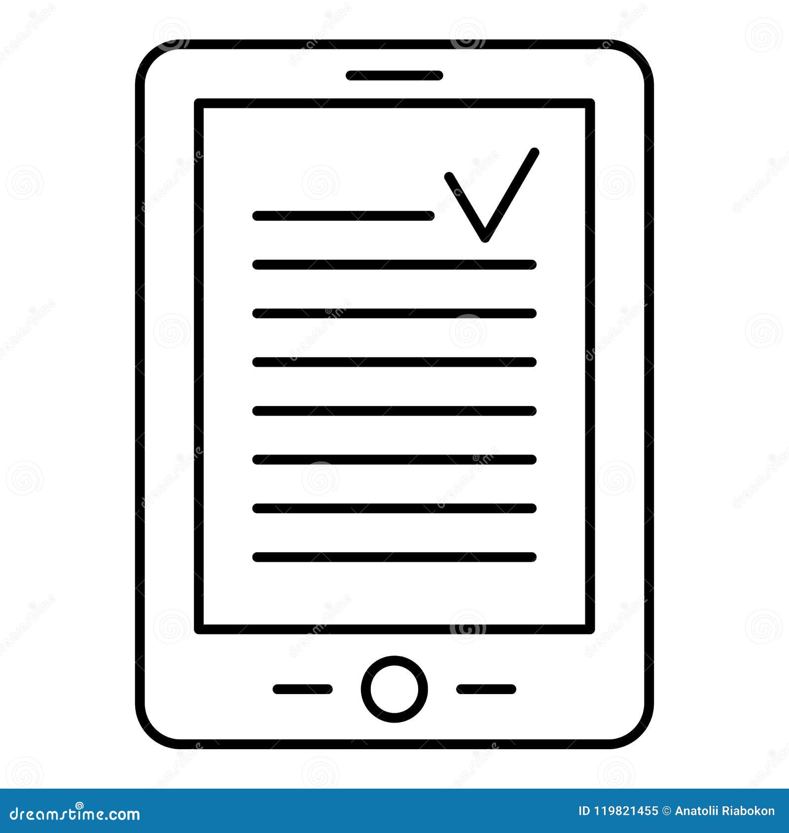 Reading Device Icon, Outline Style Stock Vector - Illustration of ...