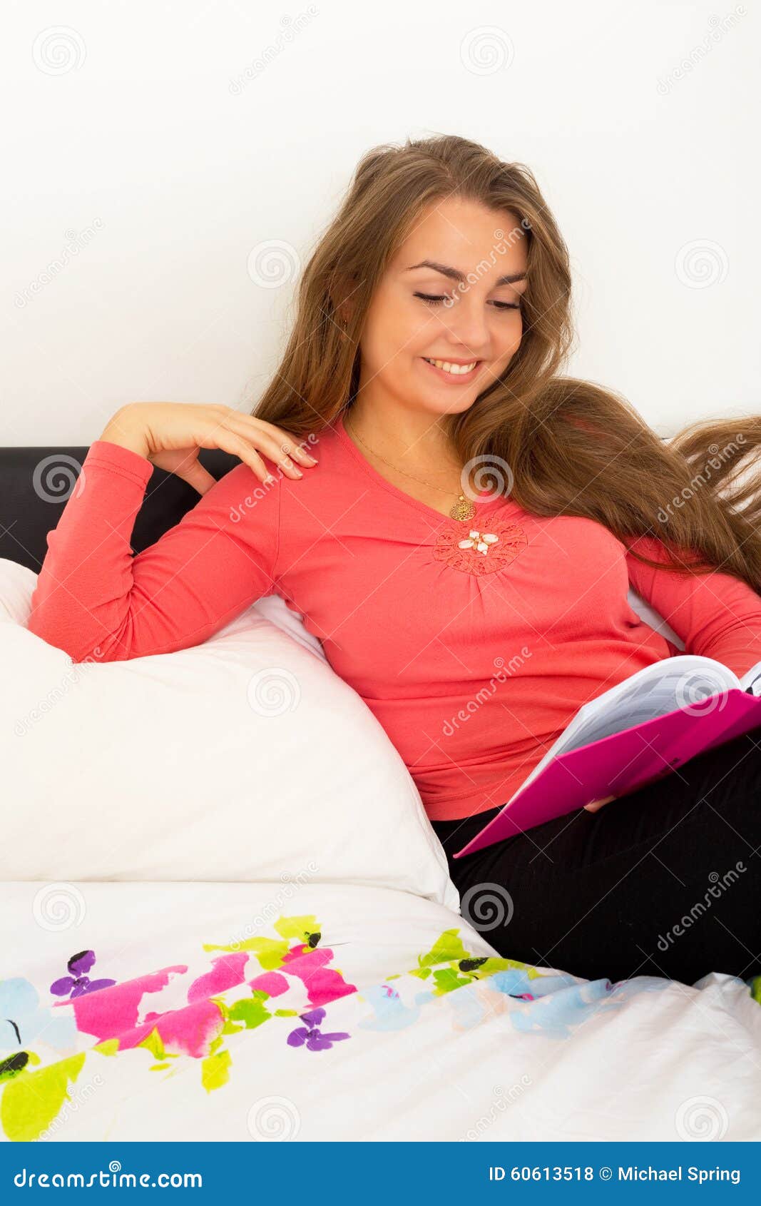 Reading diary stock photo. Image of person, home, novel - 60613518