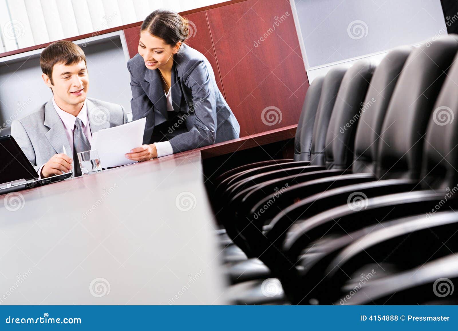 Reading a document stock photo. Image of professional - 4154888