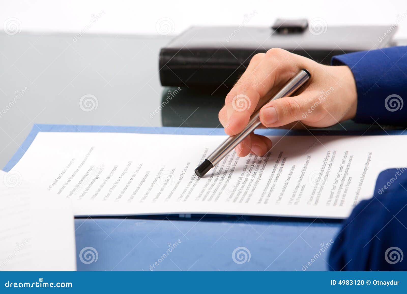 Reading the document stock photo. Image of executive, agreement - 4983120