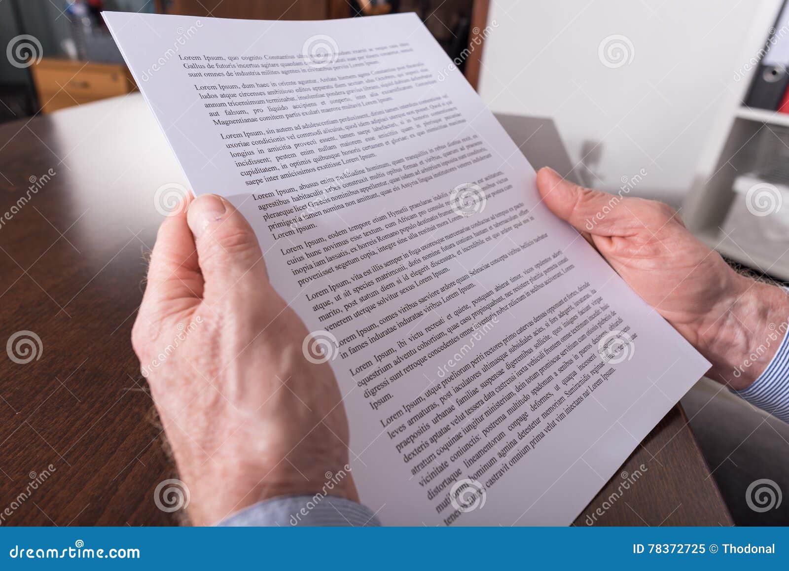 Reading a document stock image. Image of office, analysis - 78372725