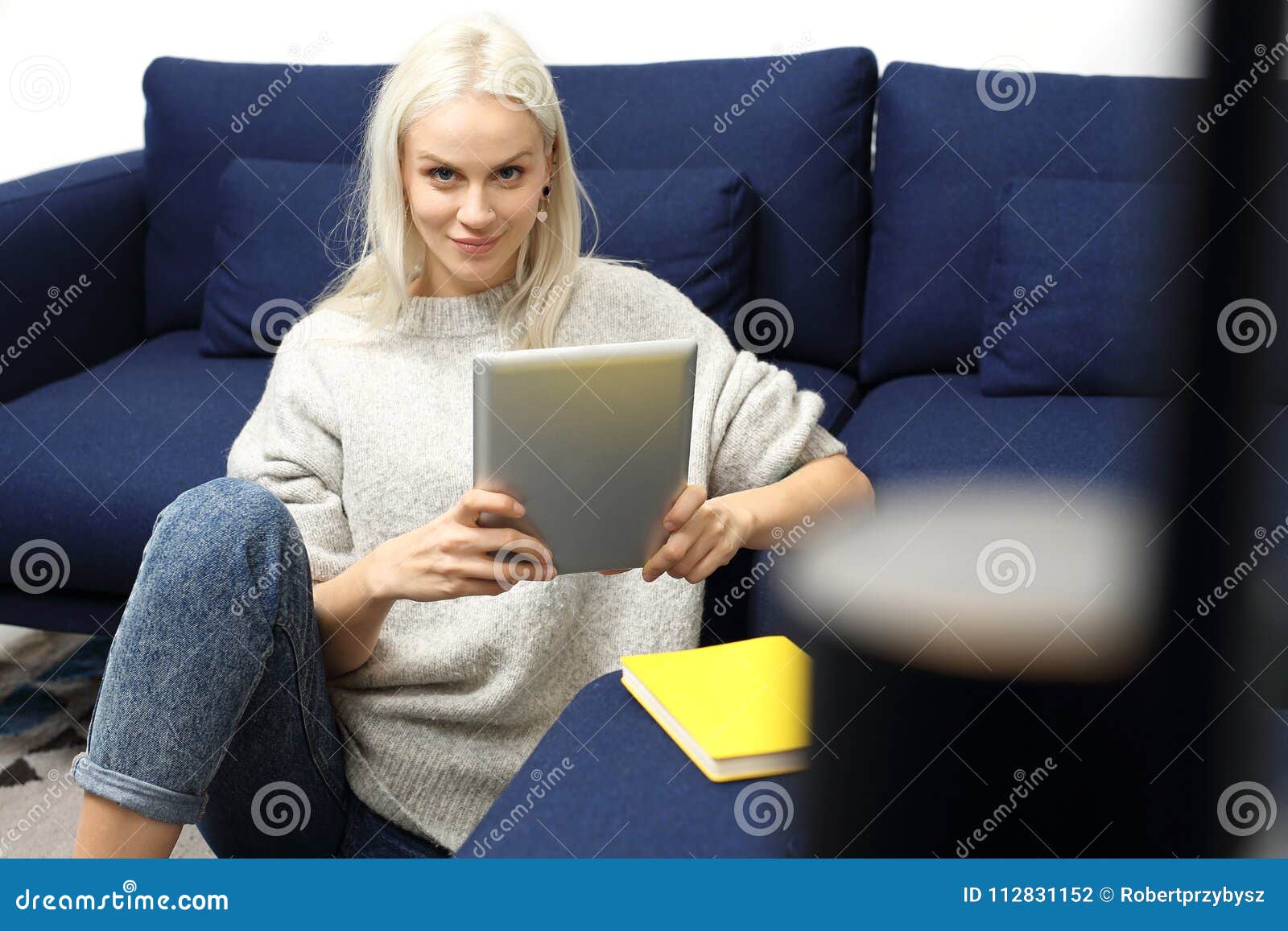 Reading an E-book on a Digital Tablet Stock Photo - Image of learning ...