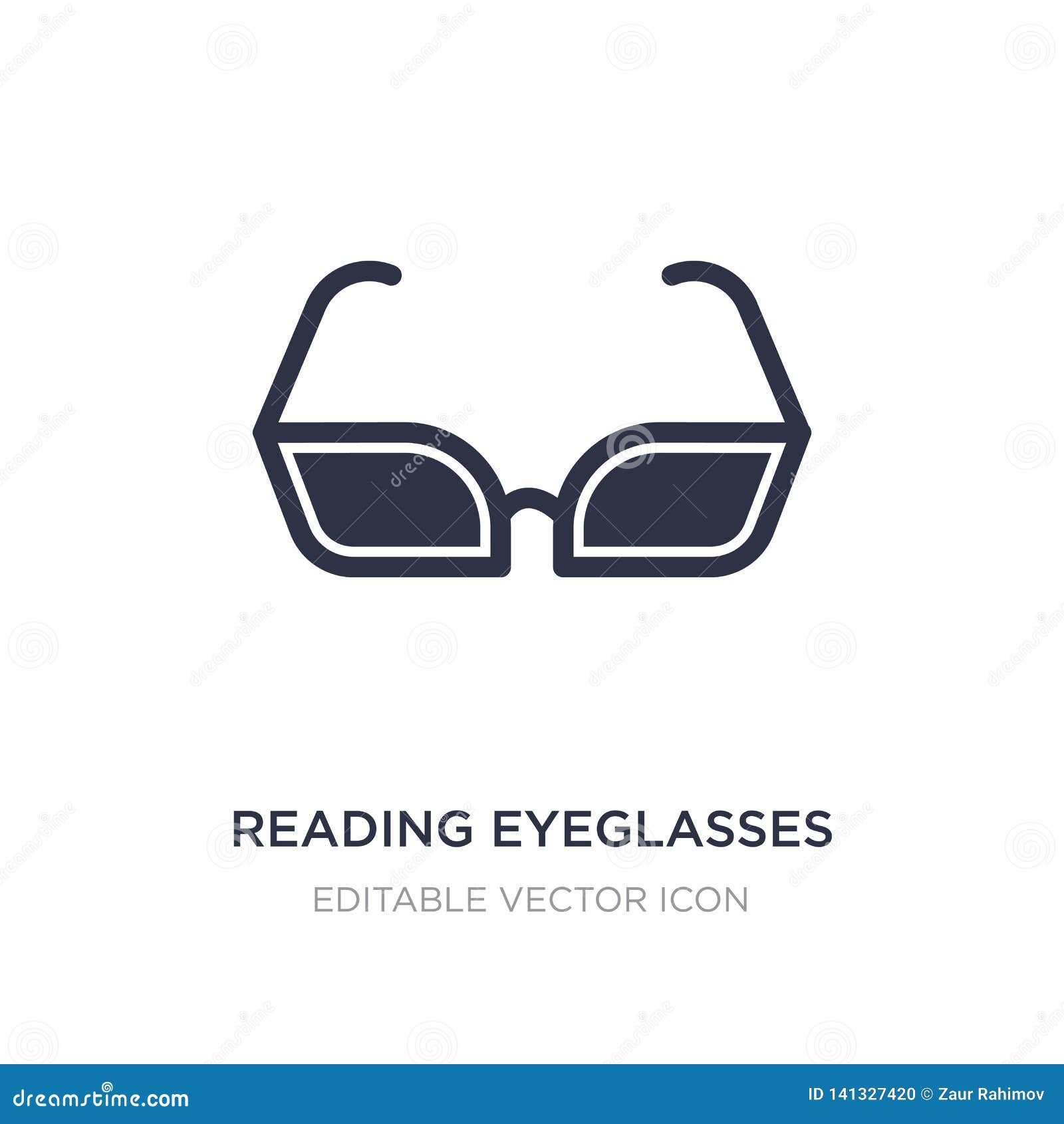 Reading Eyeglasses Icon on White Background. Simple Element ...