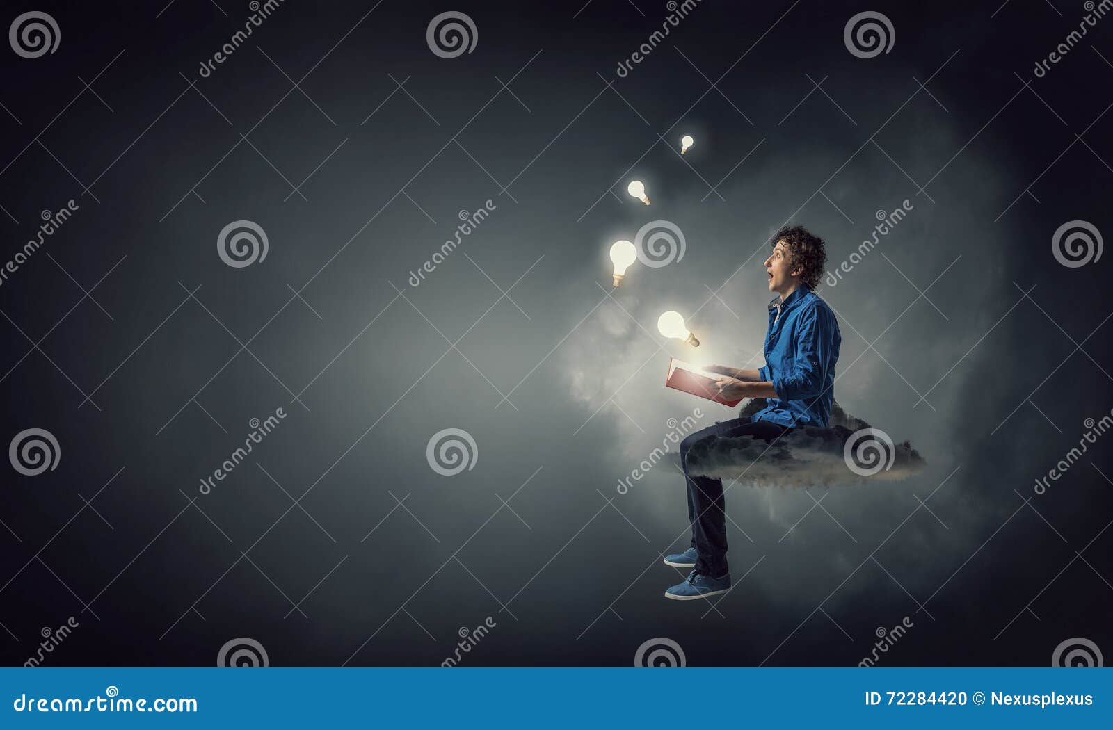 Reading Favourite Book in Isolation Stock Photo - Image of imagination ...