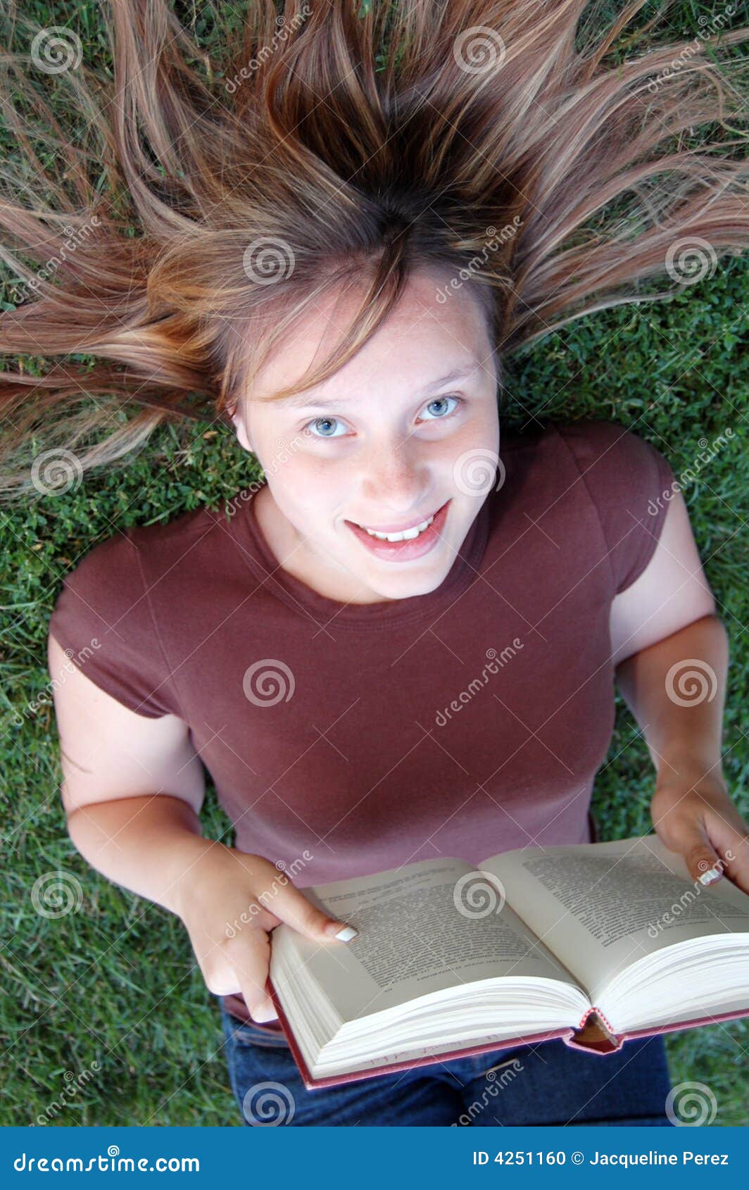 Reading is fun stock photo. Image of latina, student, smile - 4251160