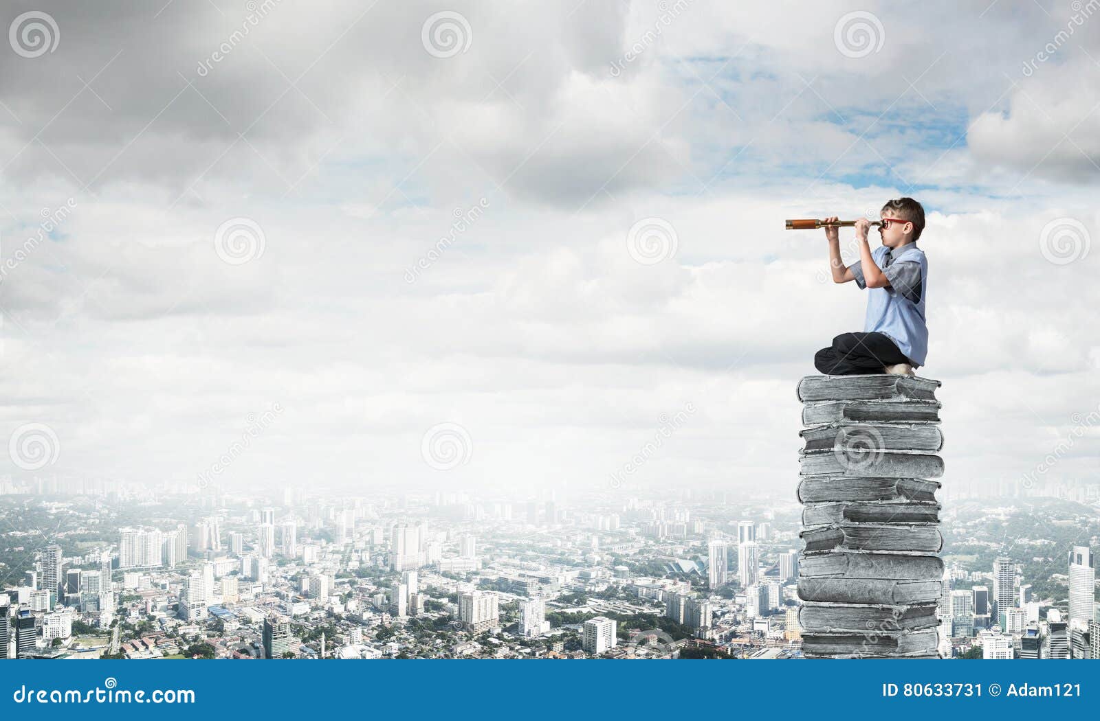 Reading for Getting Knowledge Stock Image - Image of concept, spyglass ...