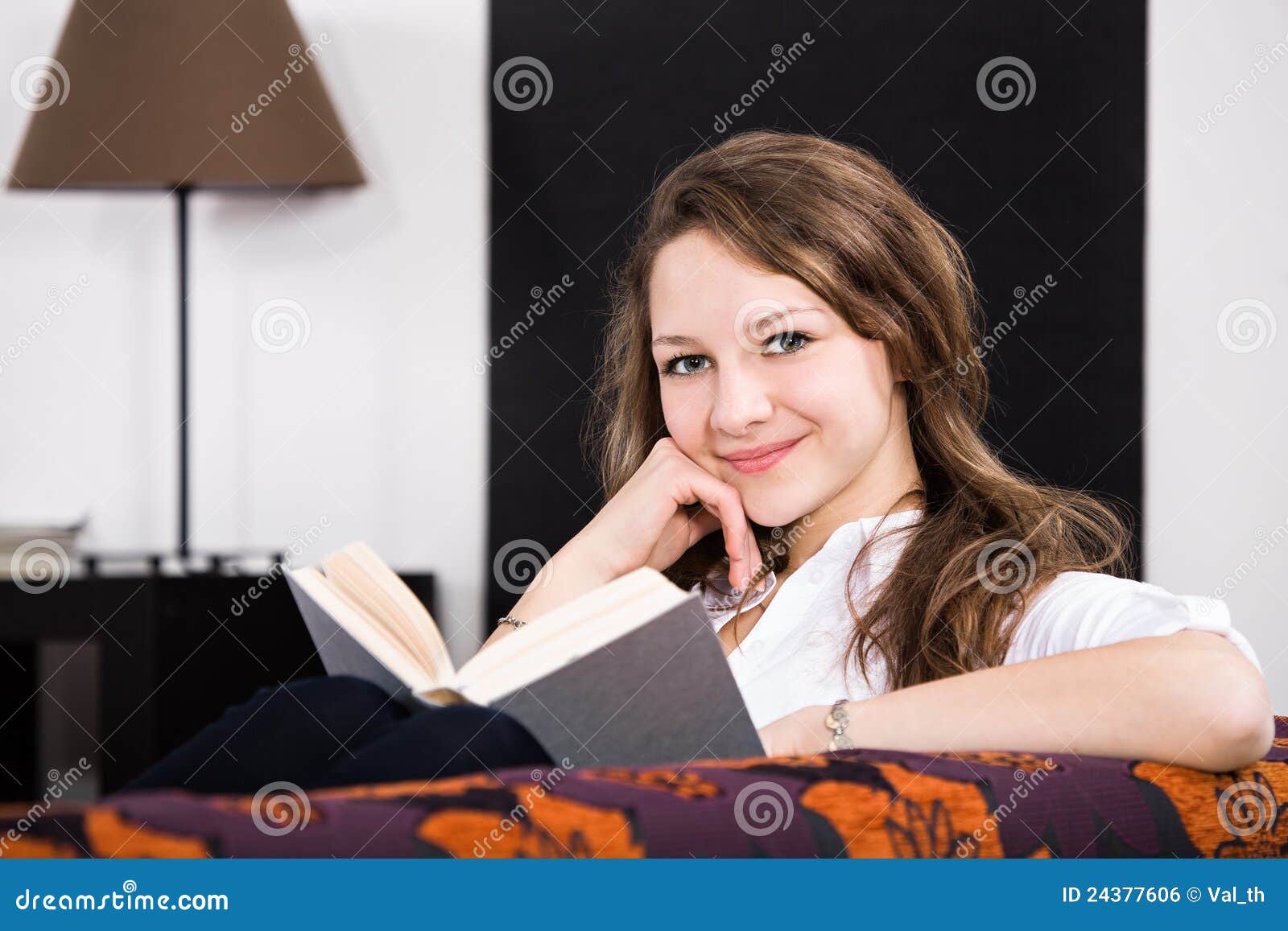 Reading girl stock photo. Image of school, leisure, learning - 24377606