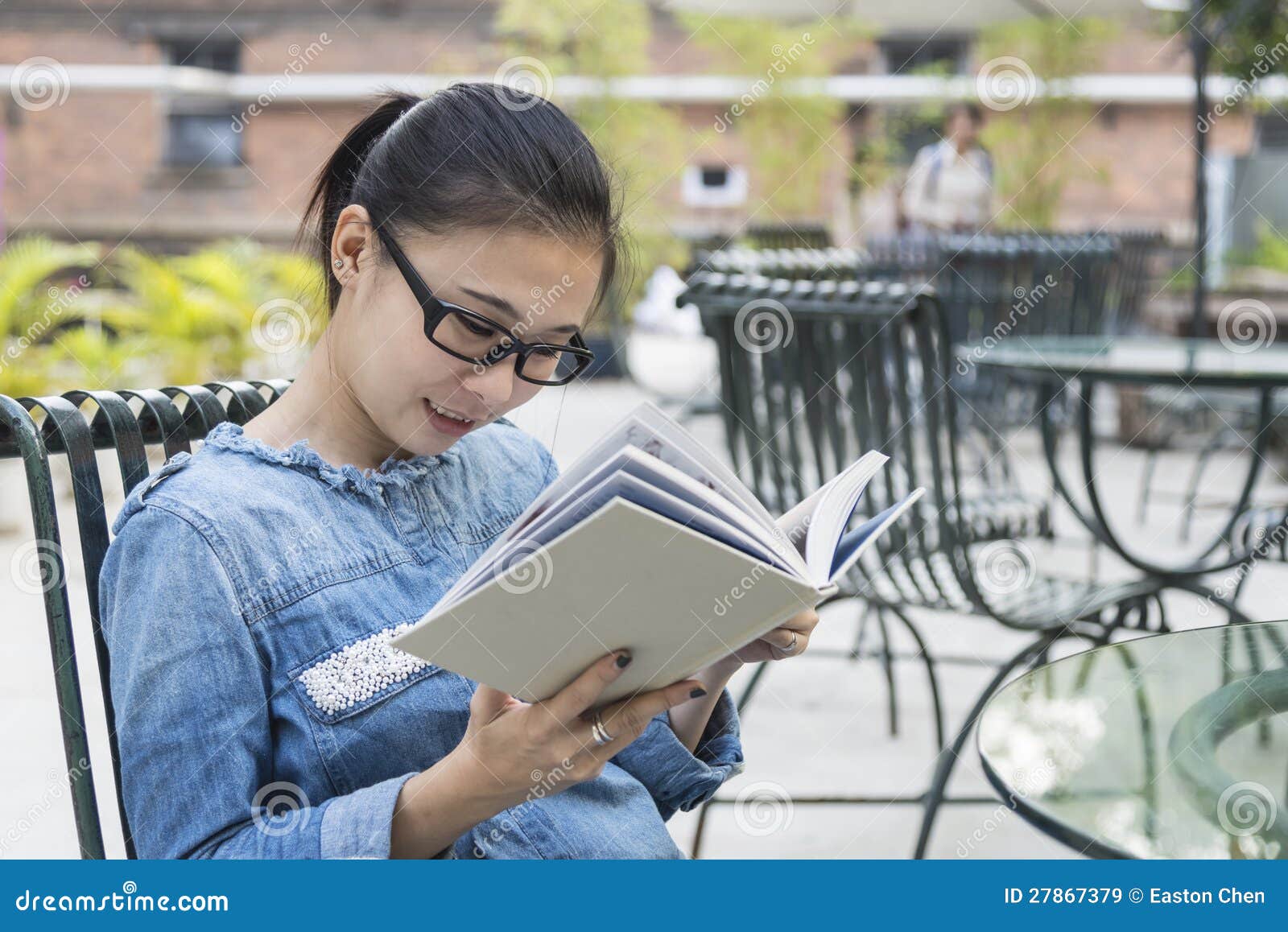 The reading girl stock image. Image of years, book, outdoor - 27867379