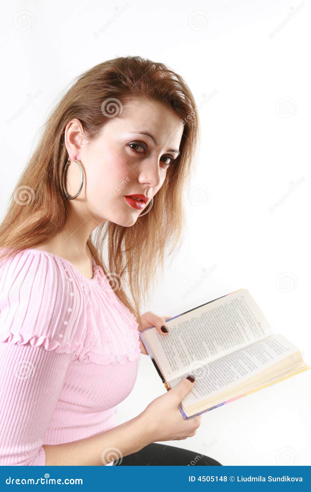 Reading girl stock photo. Image of beauty, work, attractive - 4505148