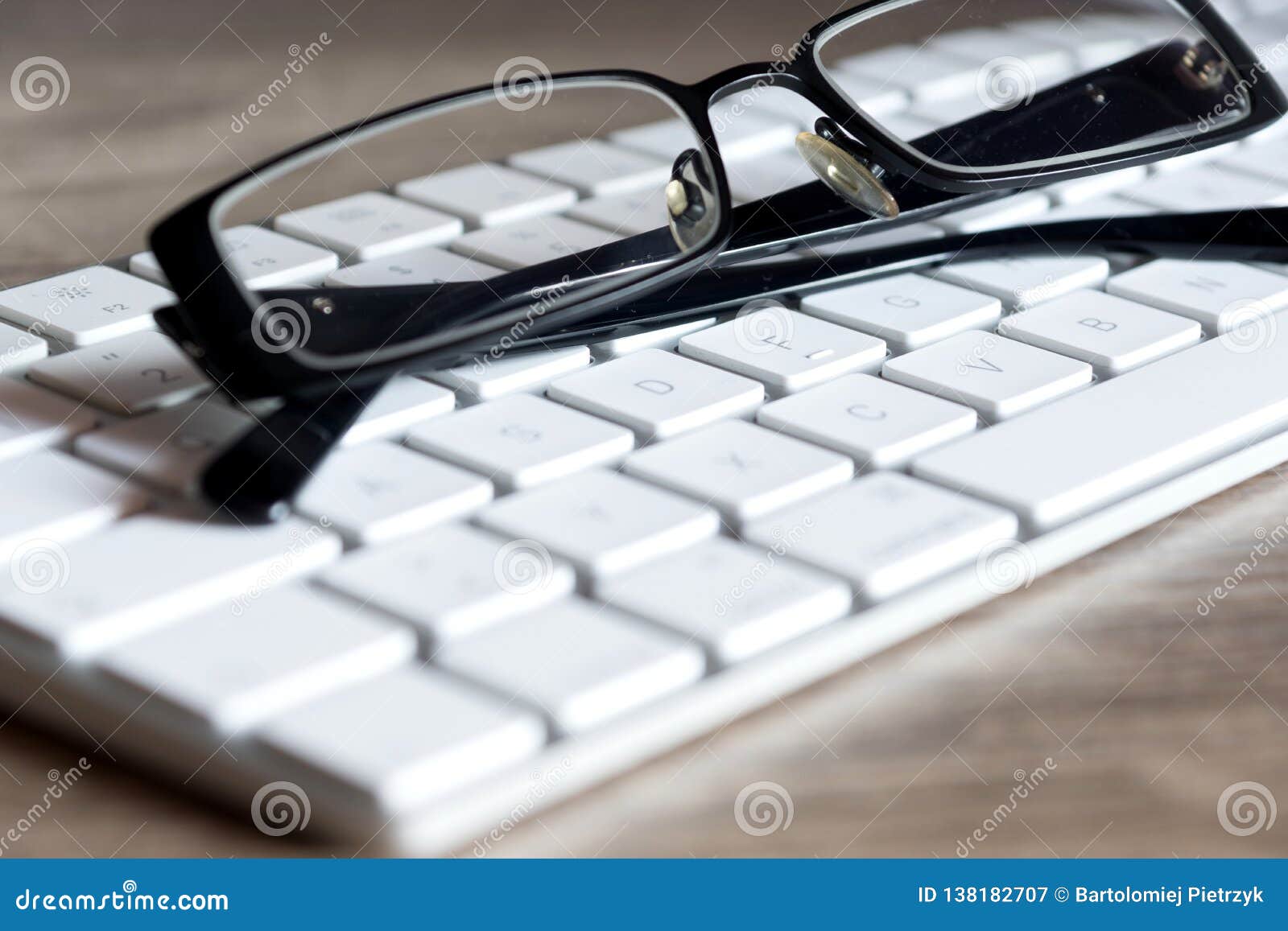A Reading Glasses and Computer Keyboard Stock Image - Image of blog ...