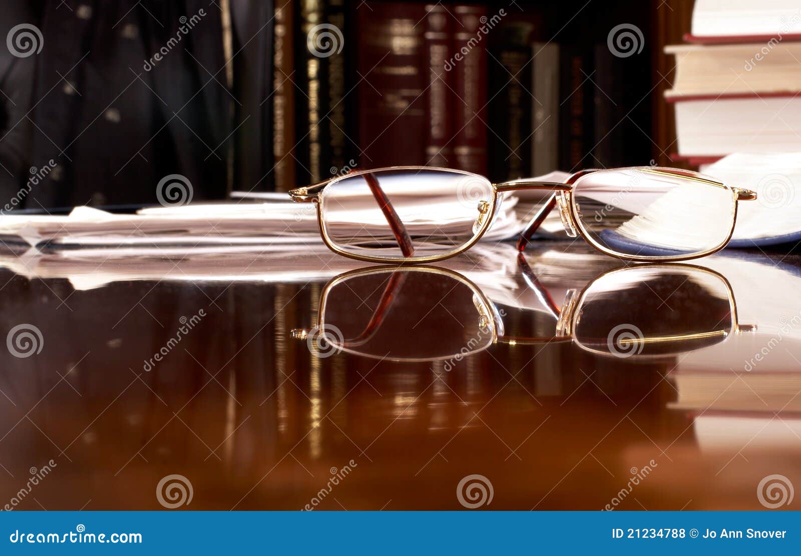 Reading glasses on desk stock photo. Image of glasses - 21234788