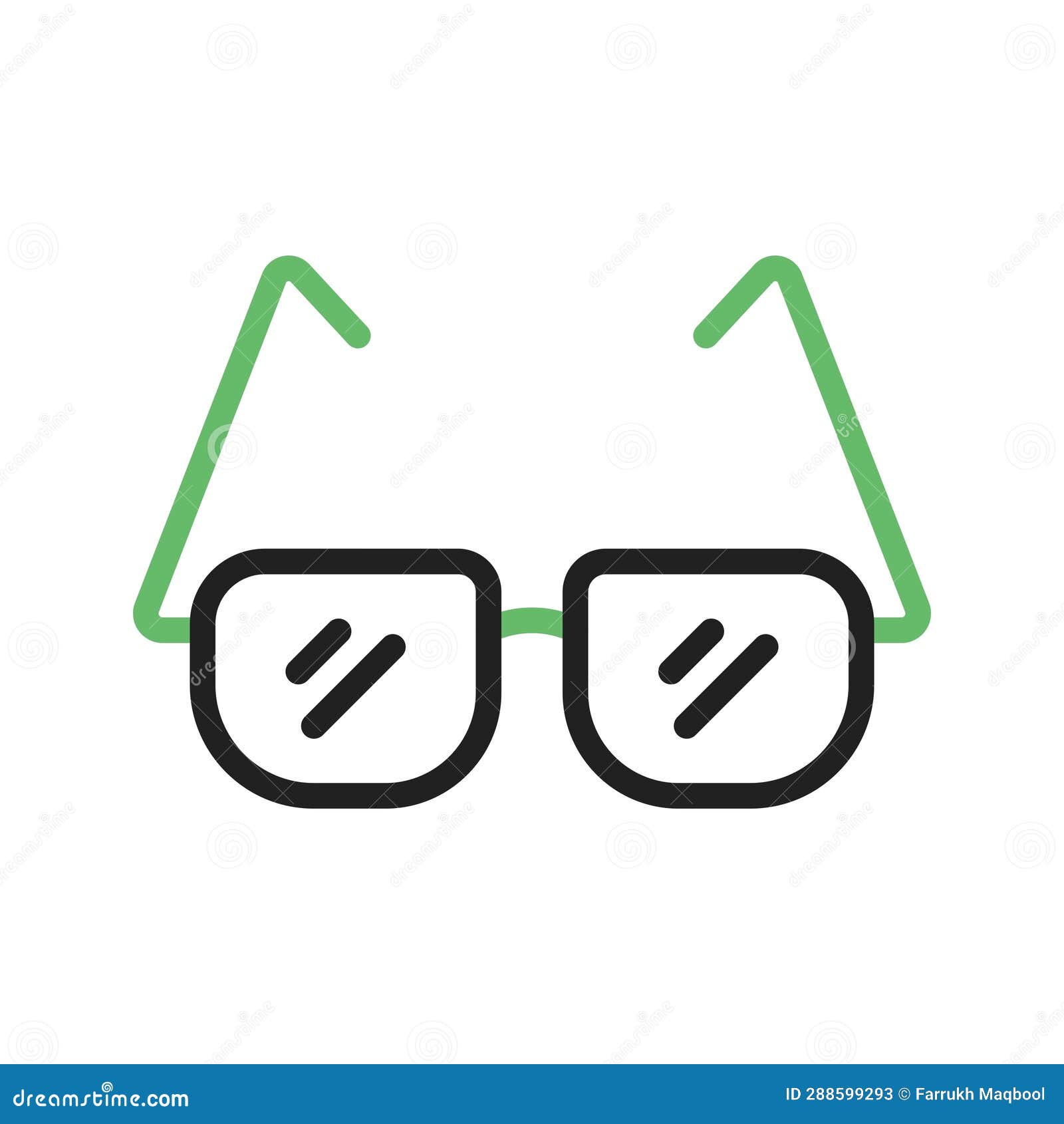 Reading Glasses Icon Image. Stock Illustration - Illustration of ...
