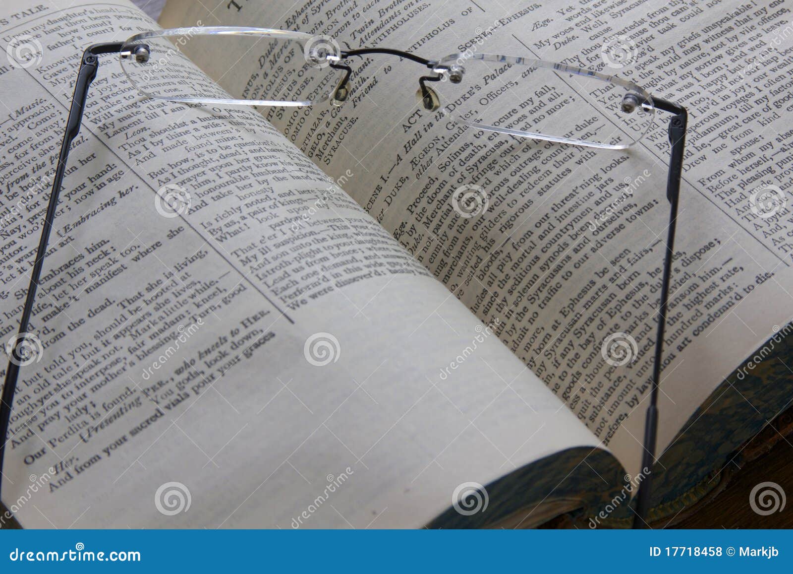 Reading Glasses in an Open Book Stock Photo - Image of optical, reading ...