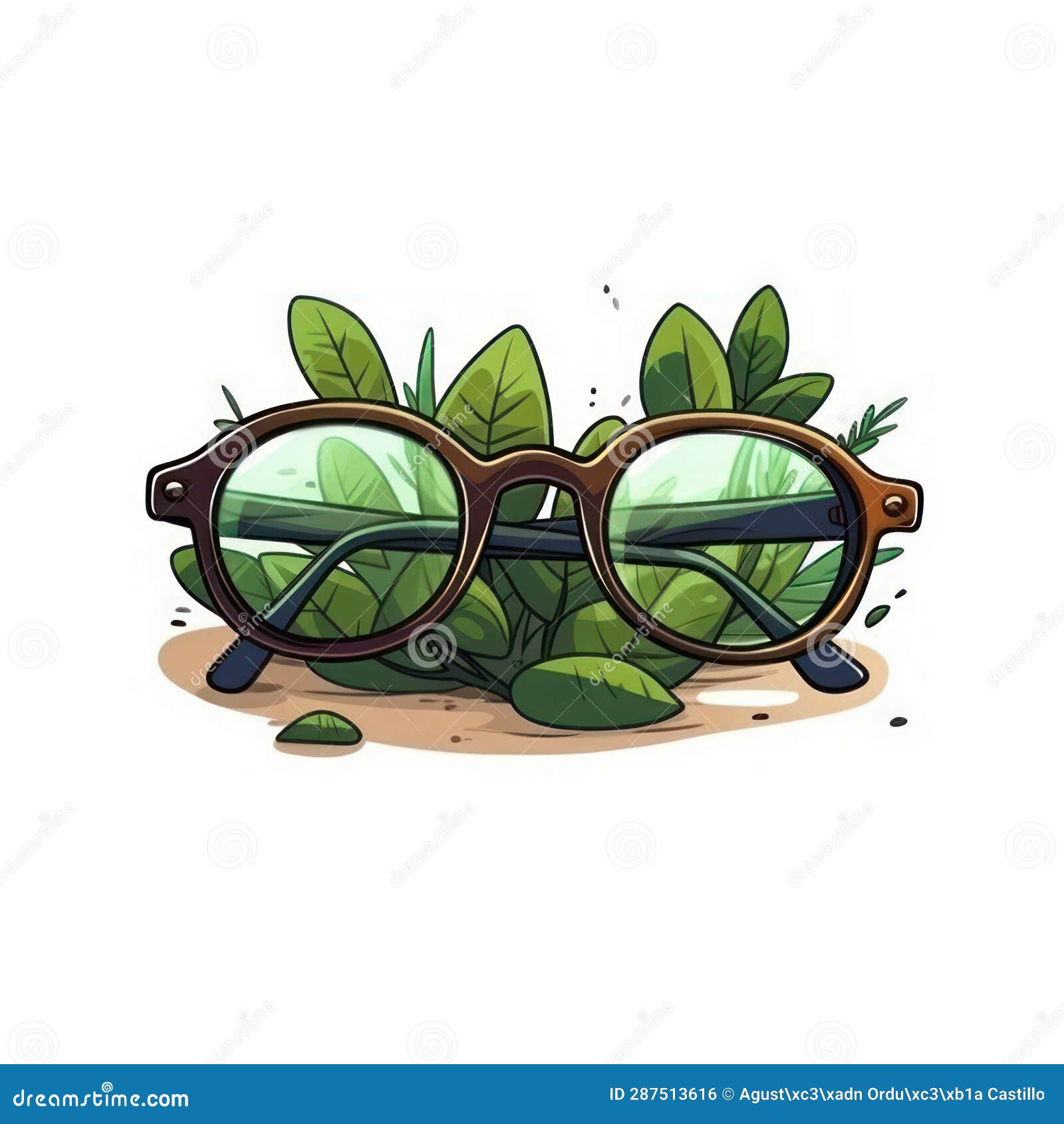 Reading Glasses, on a White Background Cartoon Illustration. Stock ...