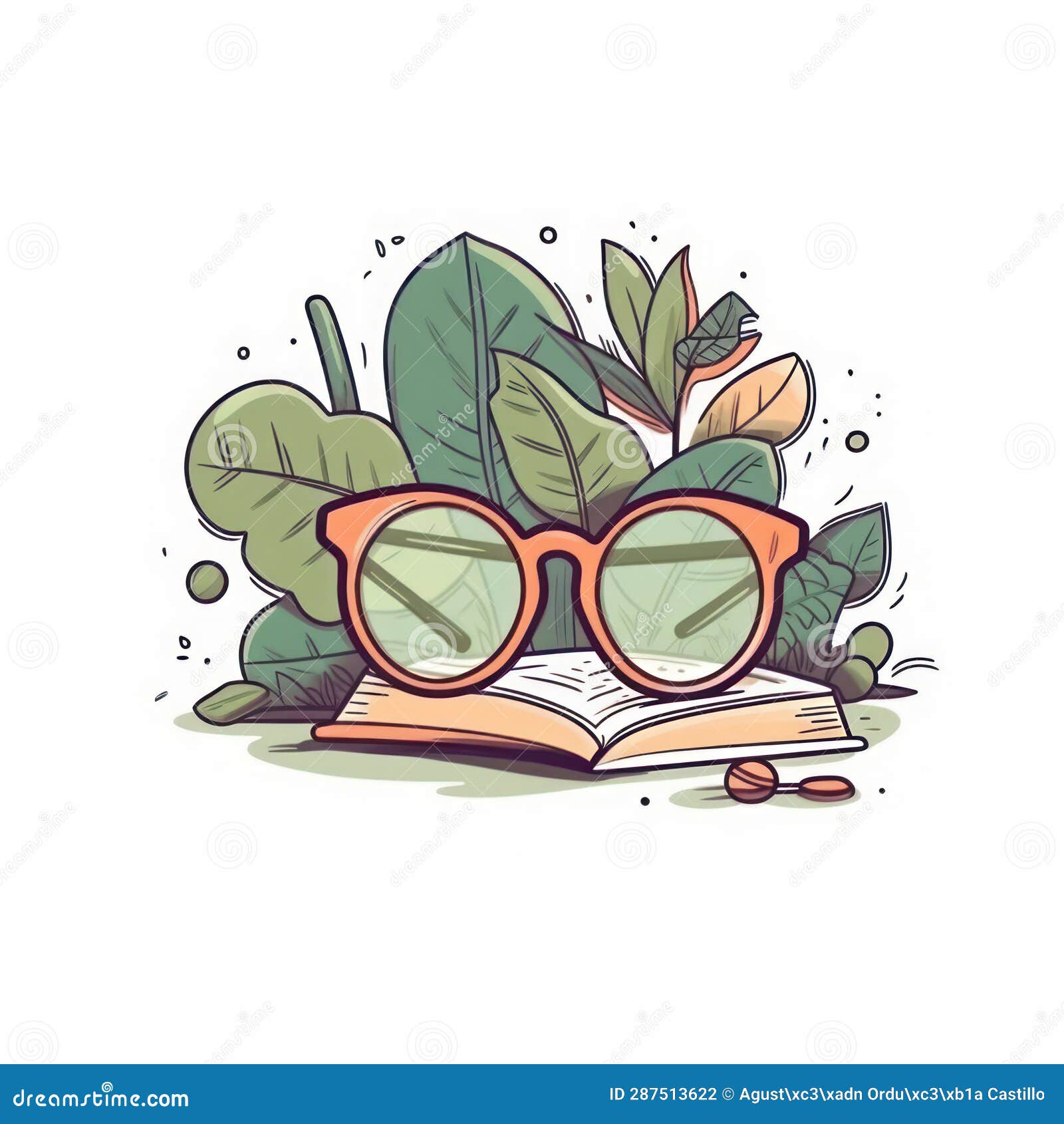 Reading Glasses, on a White Background Cartoon Illustration. Stock ...