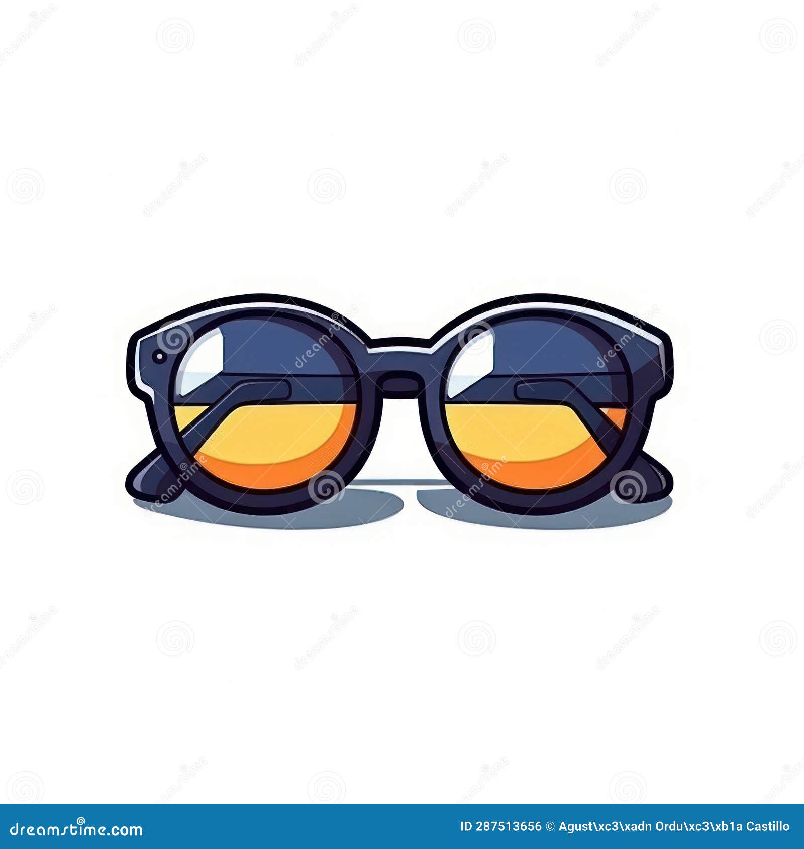 Reading Glasses, on a White Background Cartoon Illustration. Stock ...