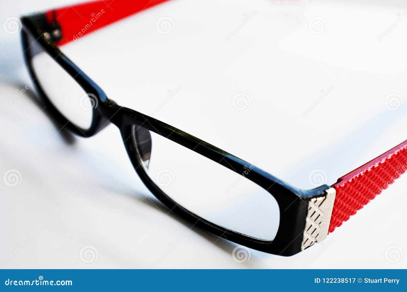 Reading Glasses on White Background Stock Image - Image of modern ...