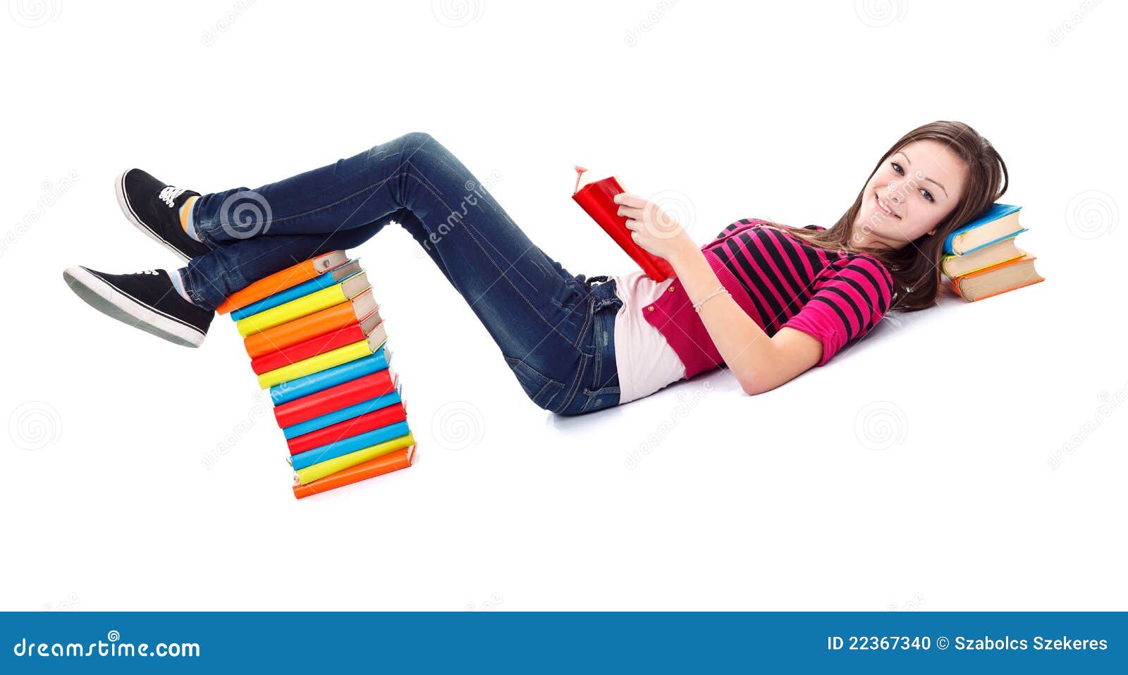 Reading is so good! stock photo. Image of learning, pleasure - 22367340