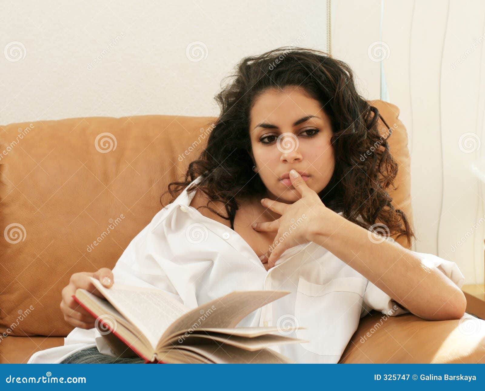 Reading at home stock image. Image of leisure, education - 325747