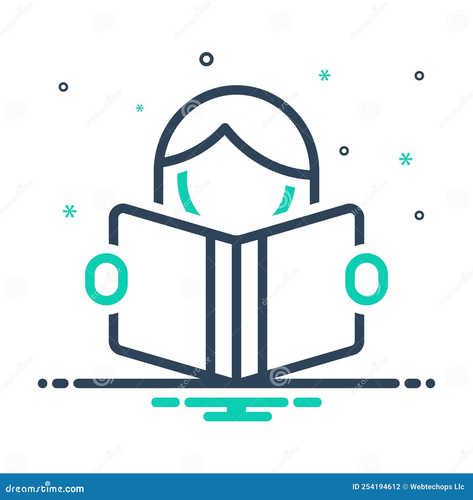 Mix Icon for Reading, Studying and Recitation Stock Illustration ...