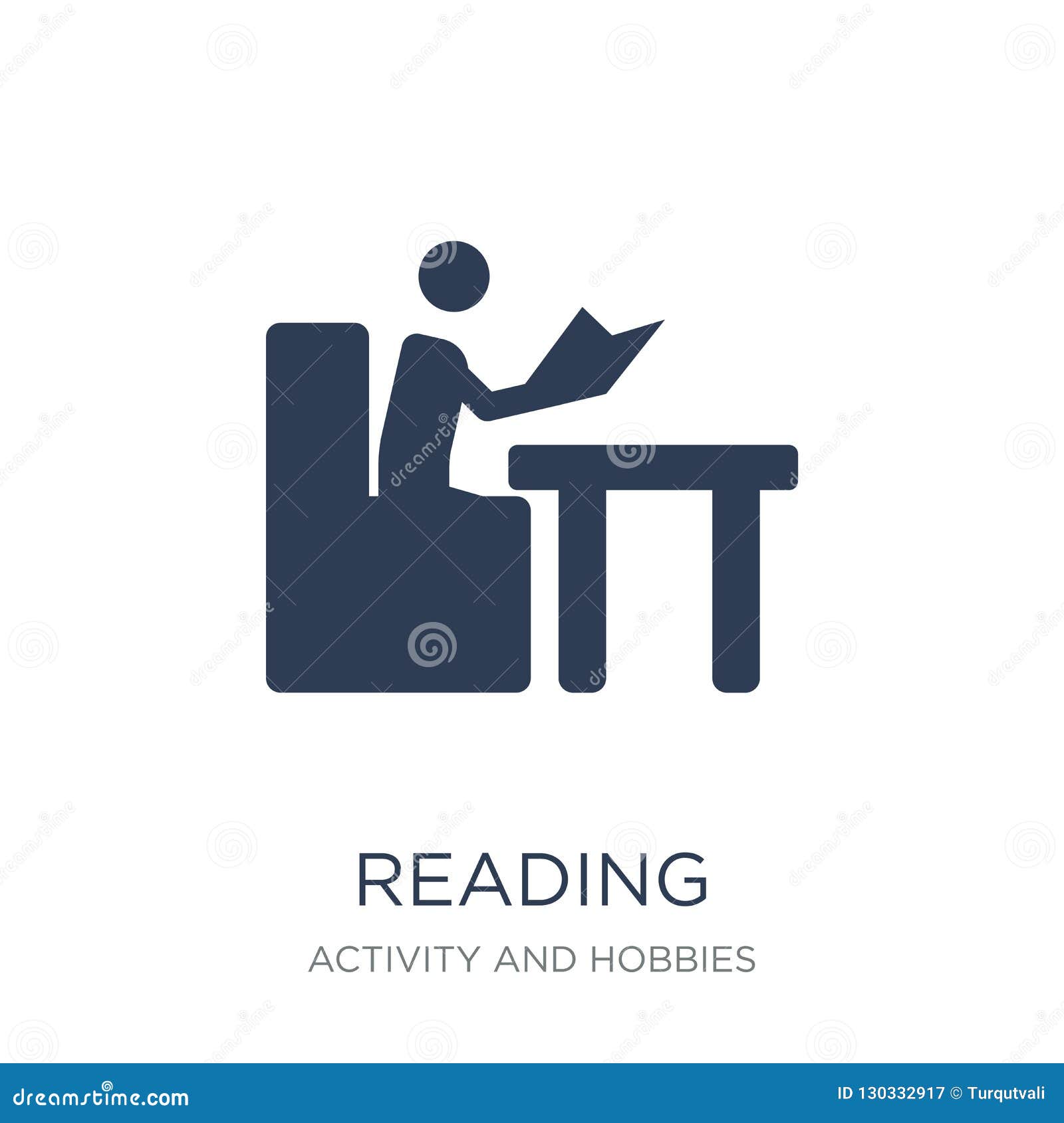 Reading Icon. Trendy Flat Vector Reading Icon on White Background from ...