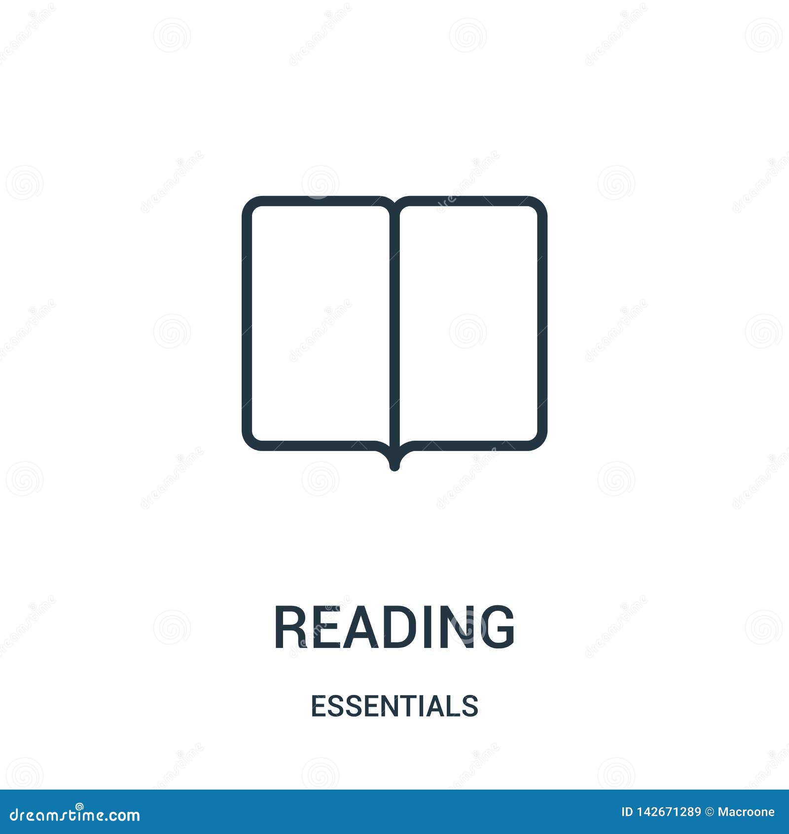 Reading Icon Vector from Essentials Collection. Thin Line Reading ...