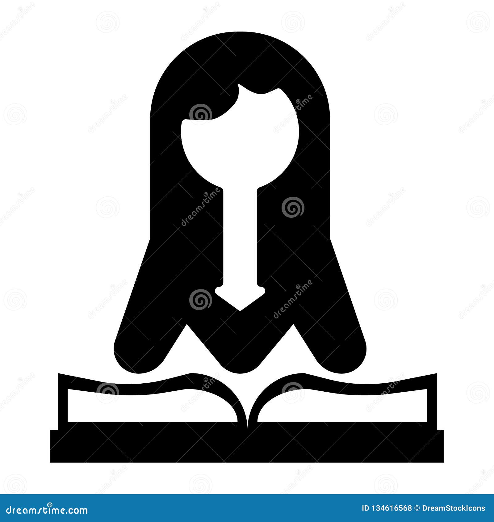 Reading Icon Vector Sign and Symbol Isolated on White Background ...