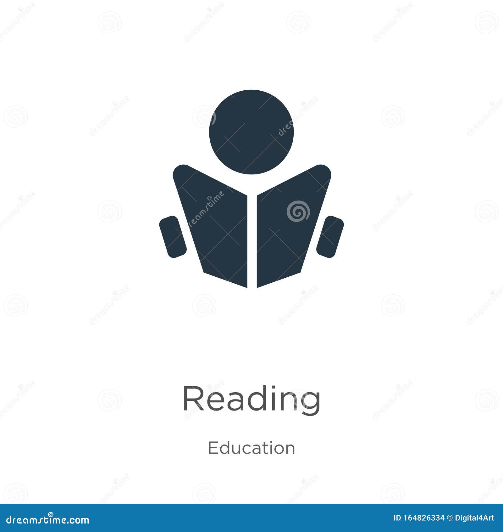 Reading Icon Vector. Trendy Flat Reading Icon from Education Collection ...