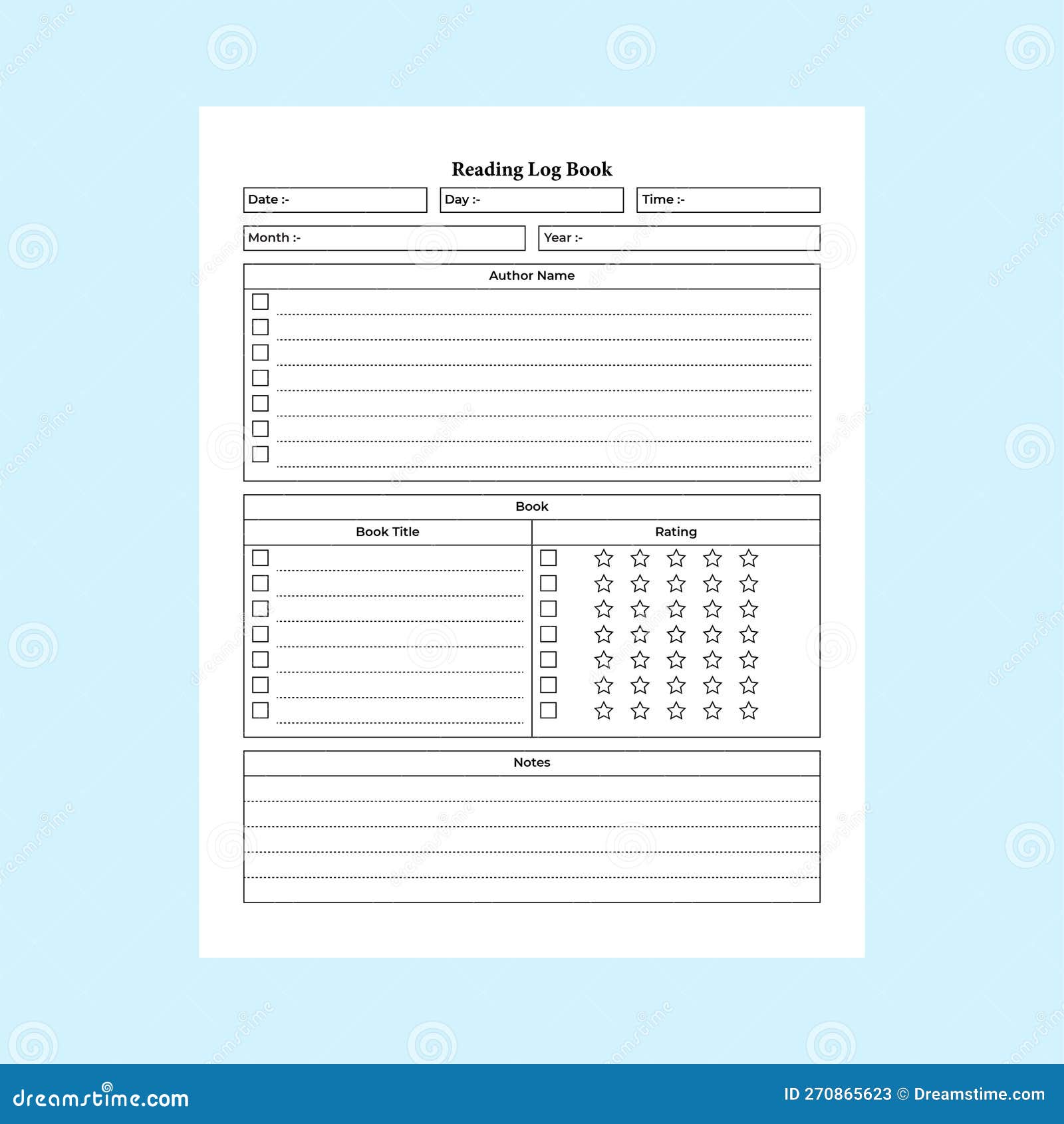Reading Info Tracker KDP Interior. Book Reader Information and Author ...