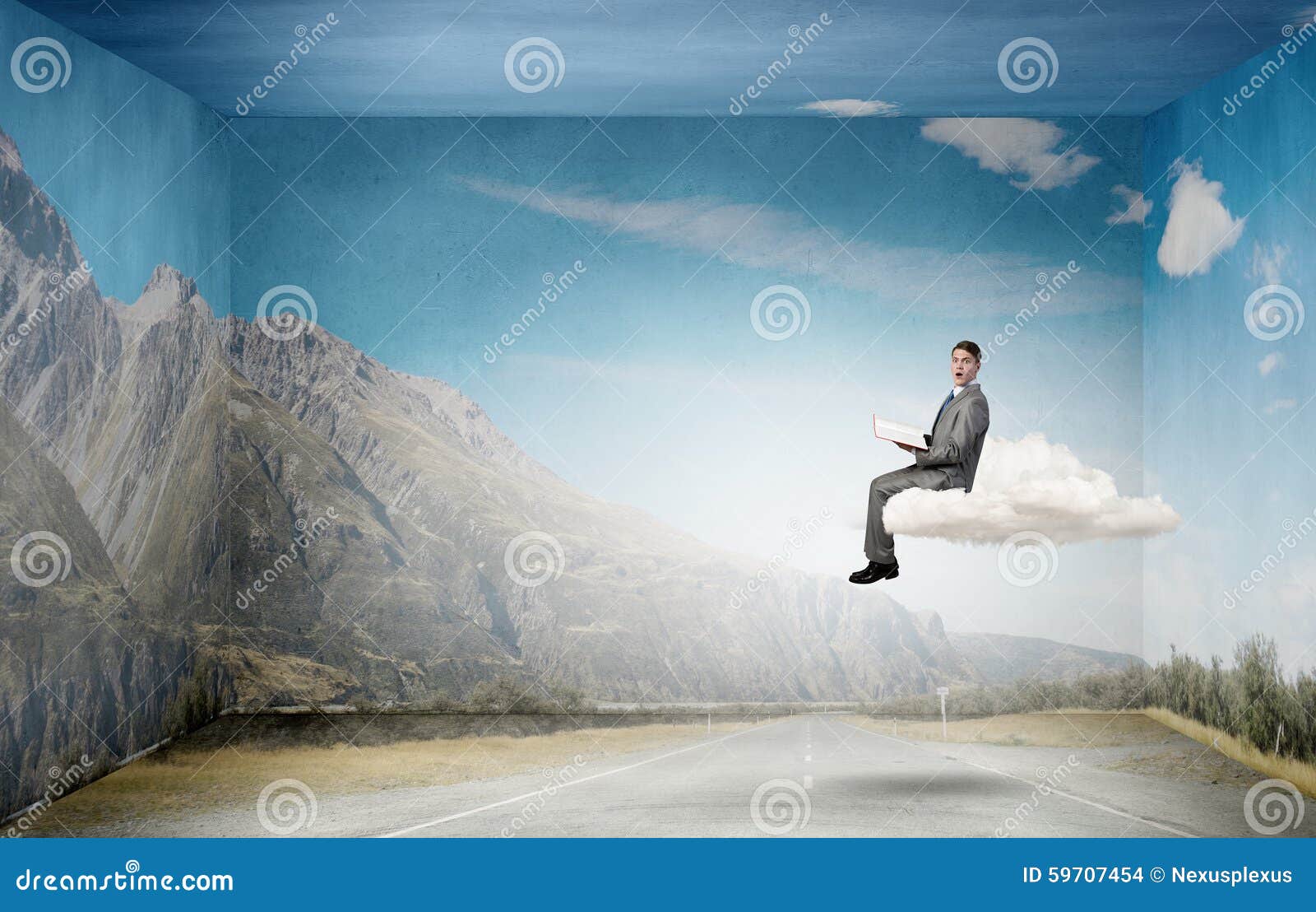 Reading in isolation stock photo. Image of concept, reading - 59707454