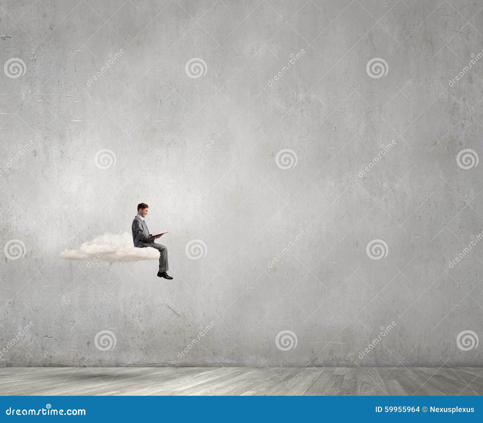 Reading in isolation stock photo. Image of businessman - 59955964