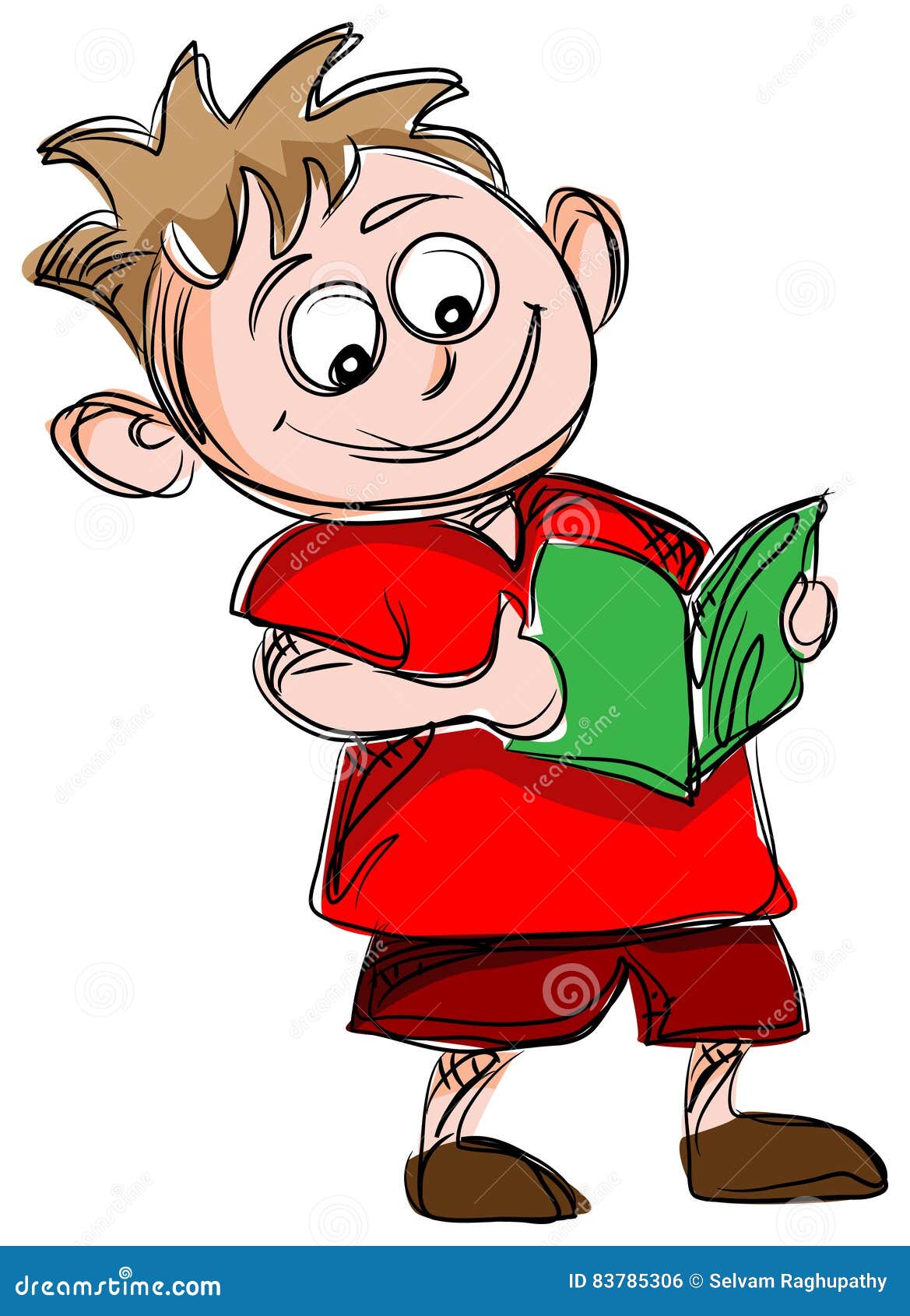 Reading kid stock vector. Illustration of education, book - 83785306